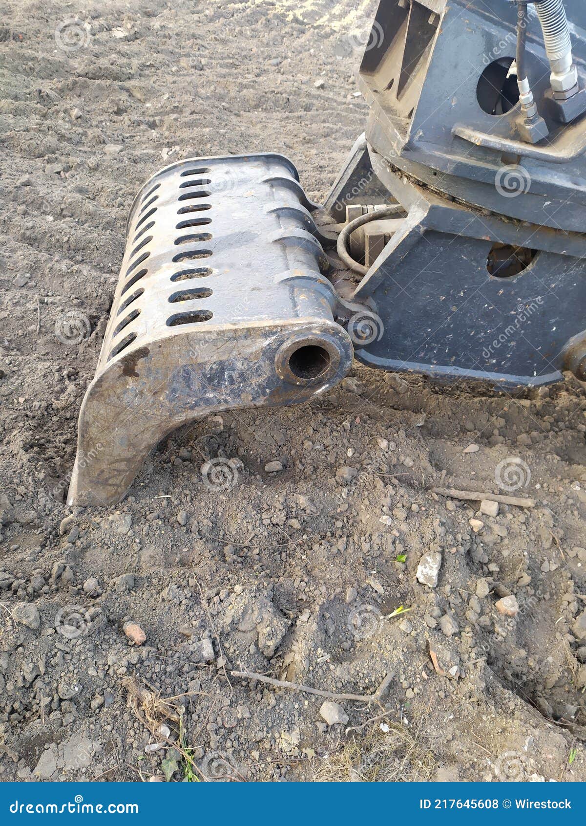 Vertical Shot of an Old Excavator Digger Stock Photo - Image of ...
