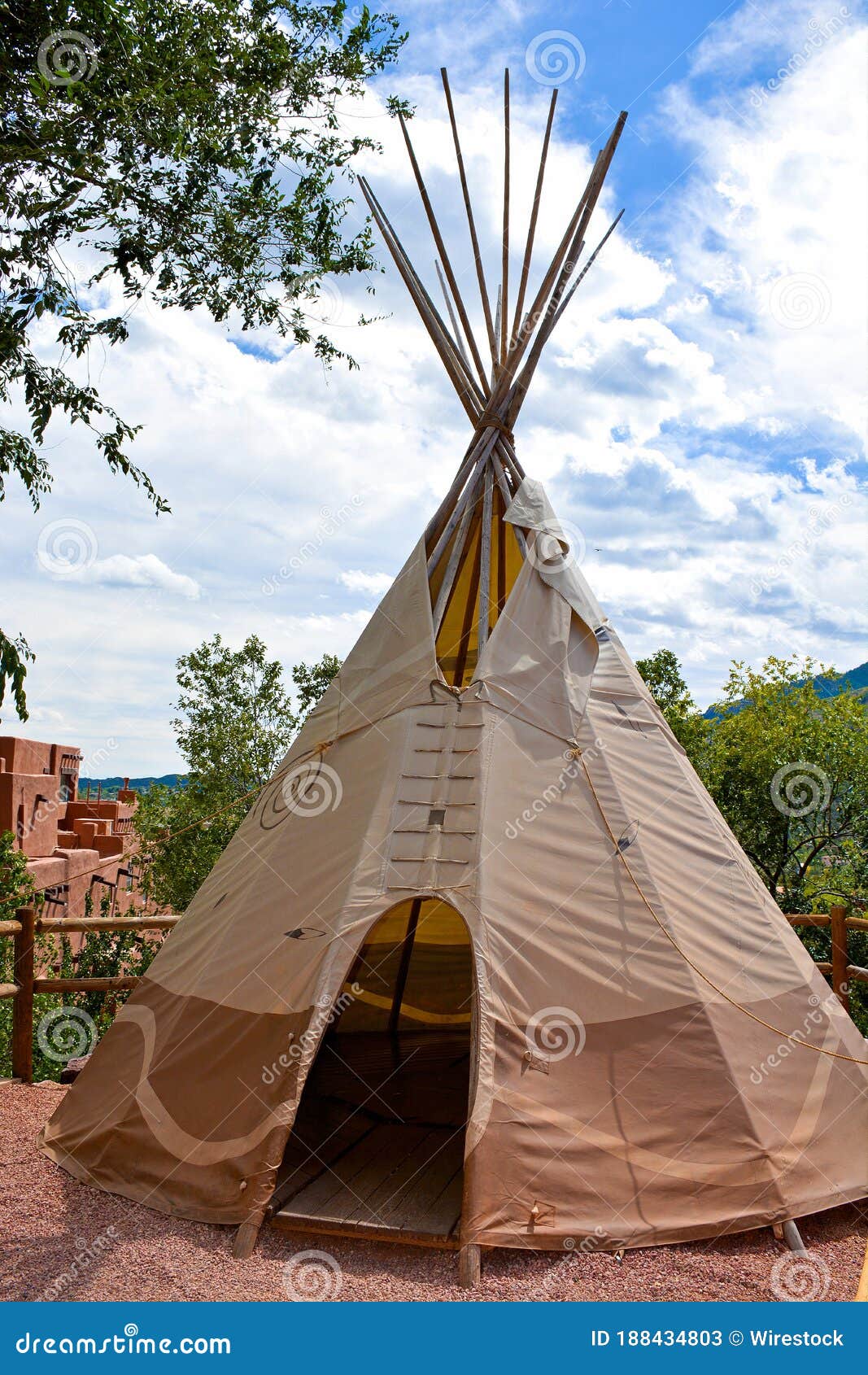Vertical Shot of an Old Indian Tent-tipi Stock Image - Image of steppe ...