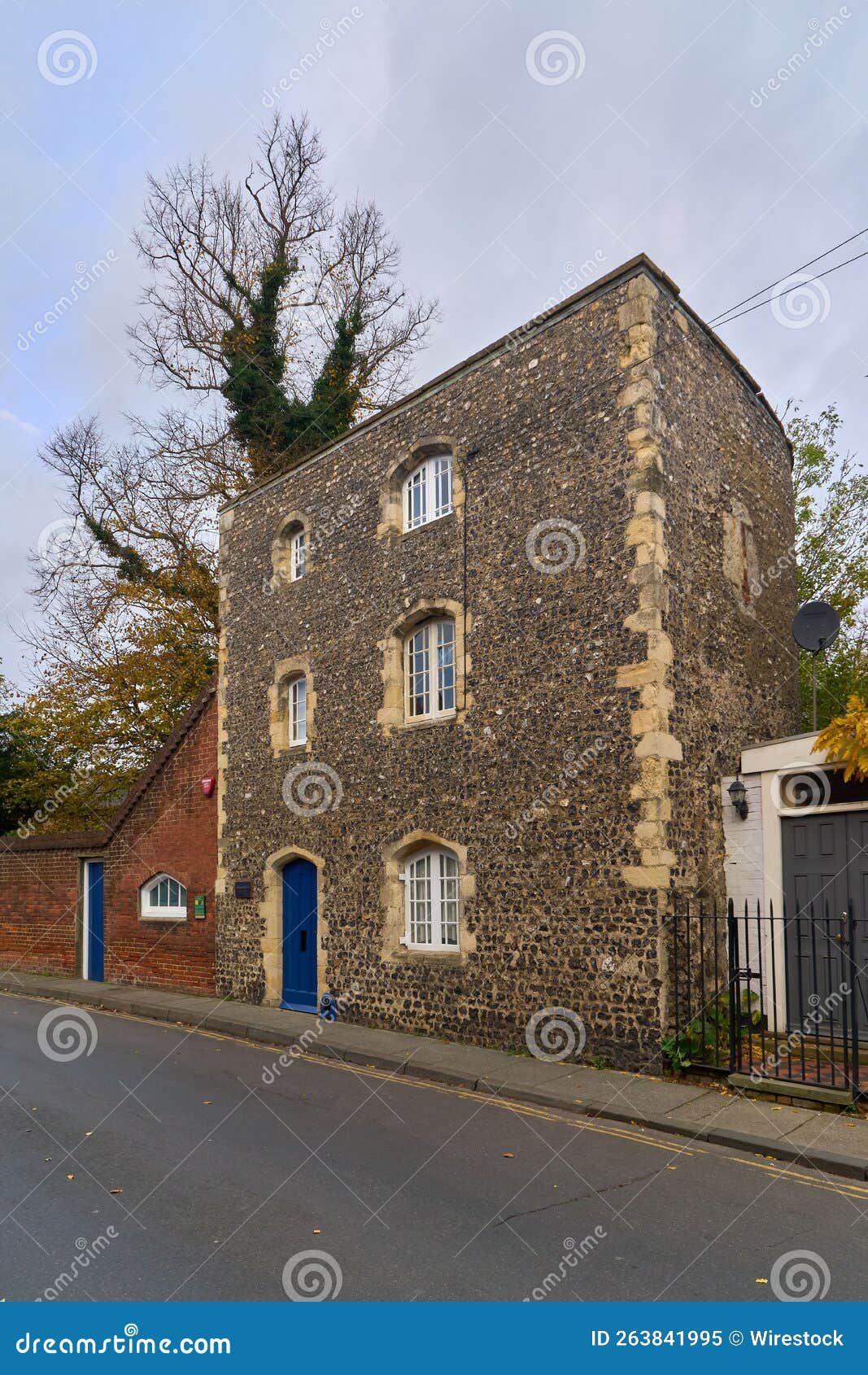 Vertical Shot of an Old Medieval Building at the 16 Pound Lane Street ...
