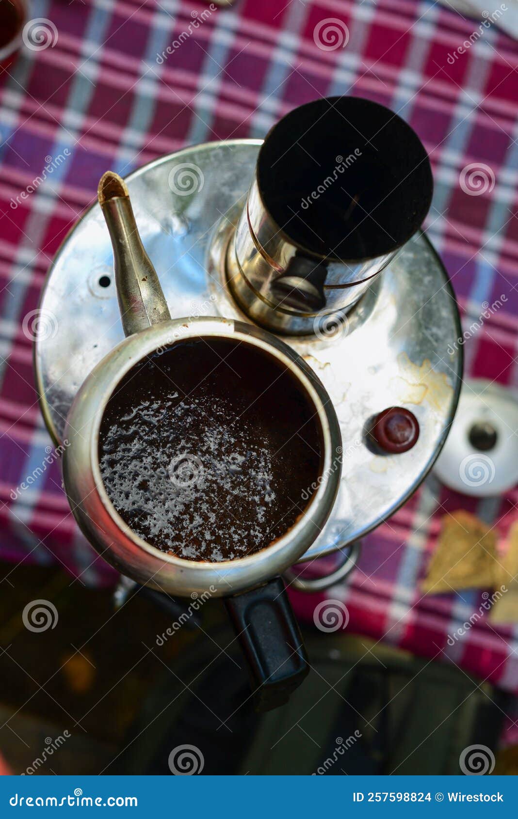 Vertical Shot of an Old Tea Samovar Stock Photo - Image of traditional ...