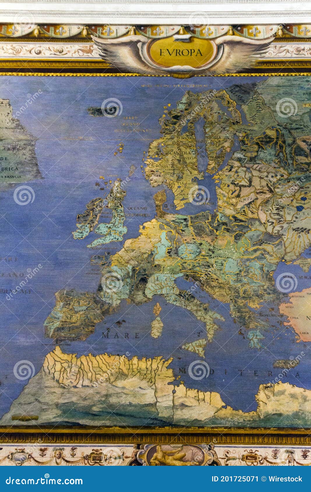 Vertical Shot of an Old World Map Texture Stock Image - Image of ...