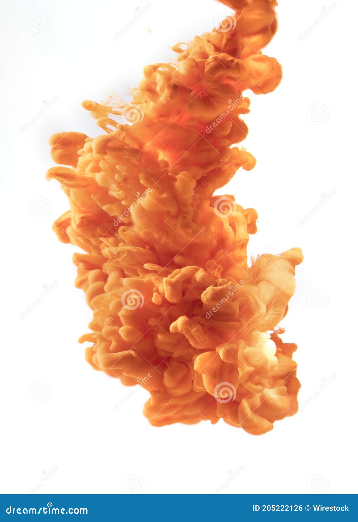 Vertical Shot of Orange Ink in the Water Stock Photo - Image of ...