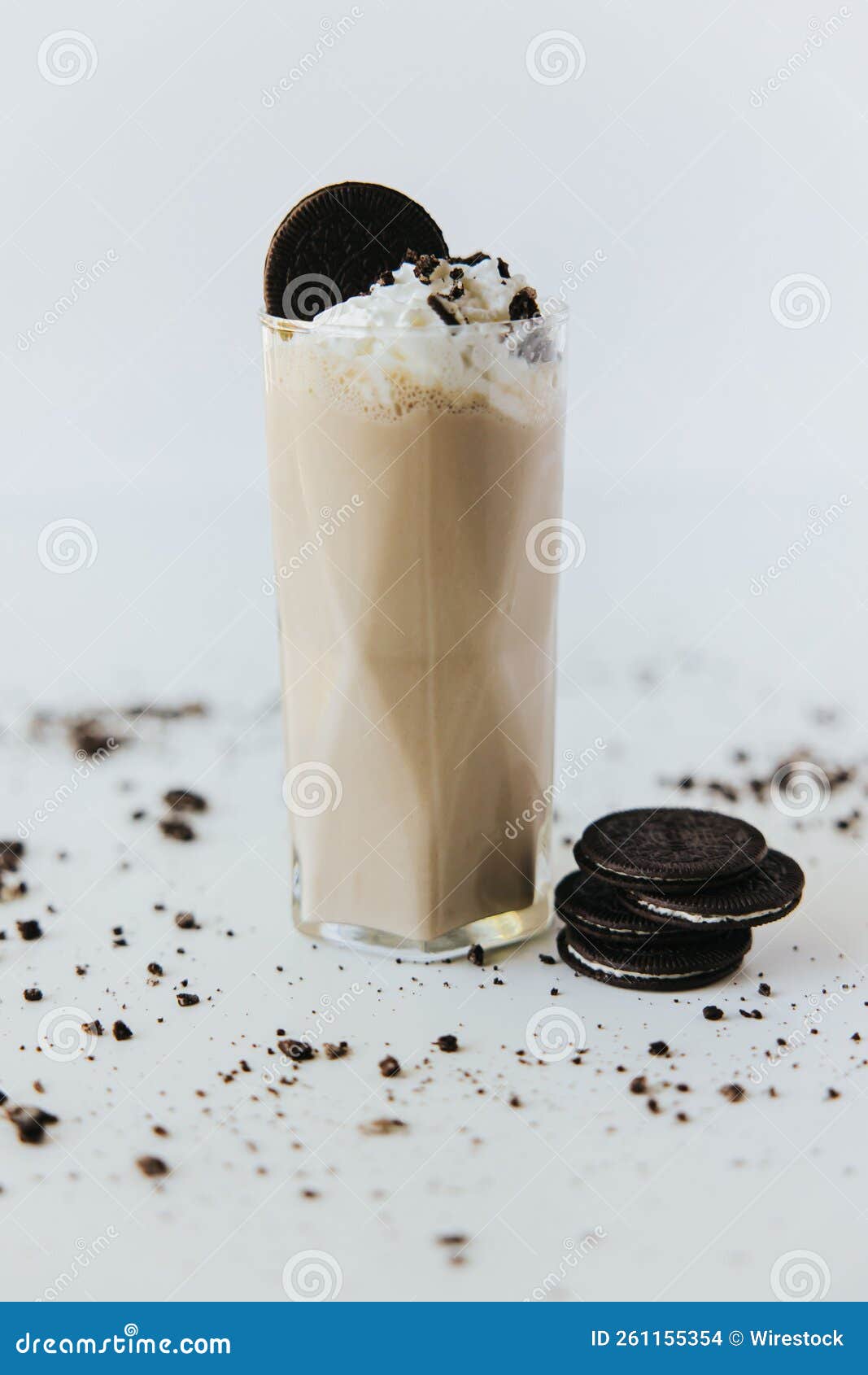 Vertical Shot of an Oreo Milkshake Stock Photo - Image of goggles ...