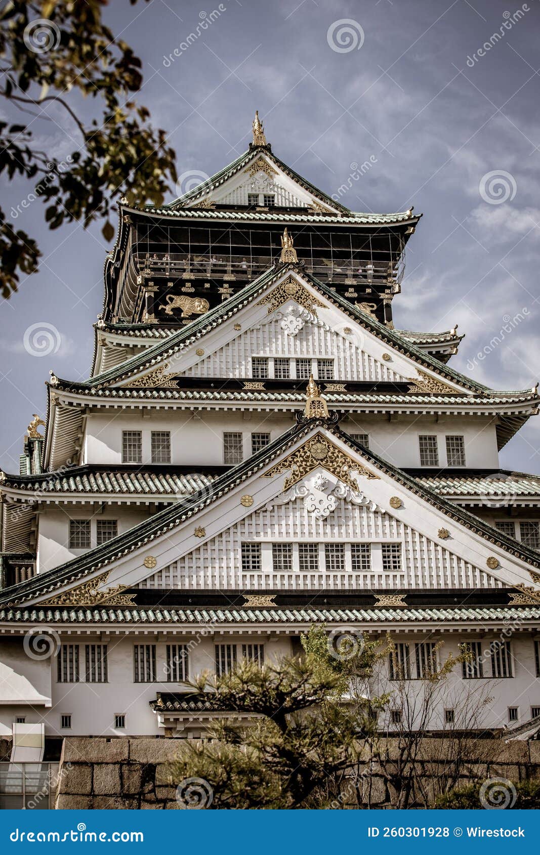 Vertical Shot of the Osaka Castle in Japan Editorial Stock Photo ...