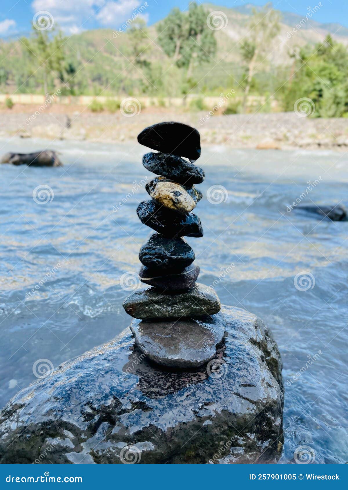 Vertical Shot of a Pile of Rocks Stock Image - Image of texture ...