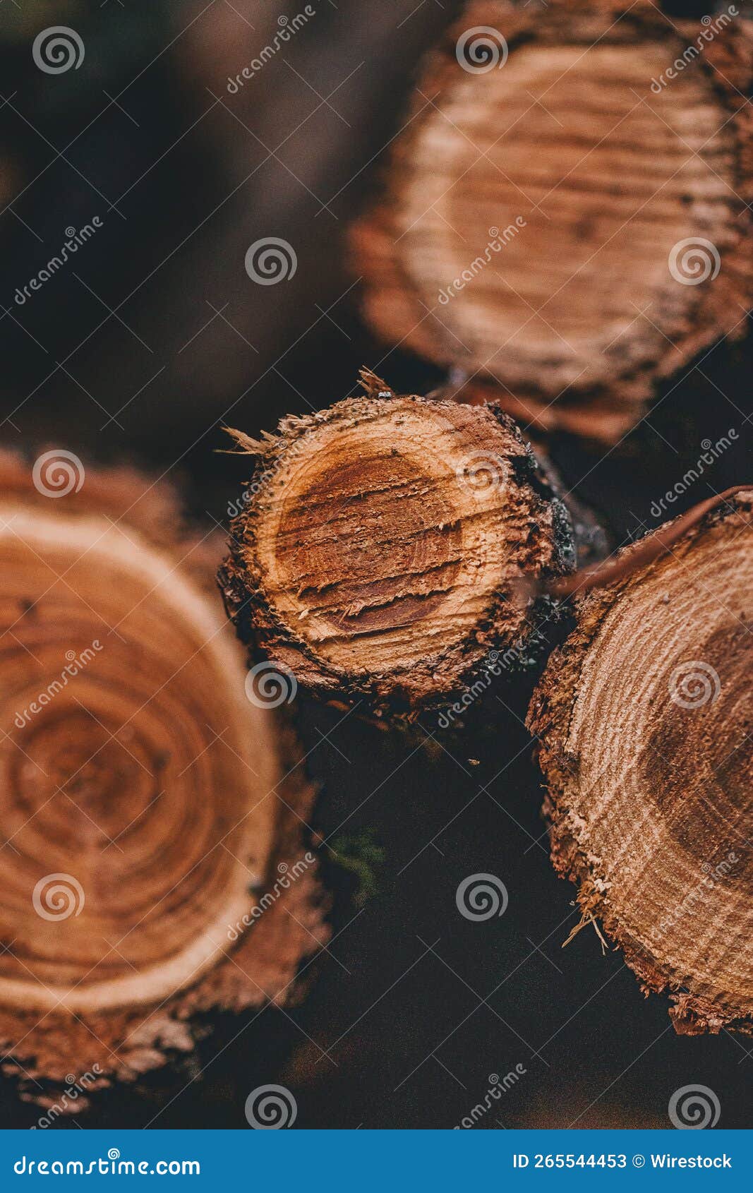 Vertical Shot of a Pile of Tree Logs Stock Image - Image of nature ...