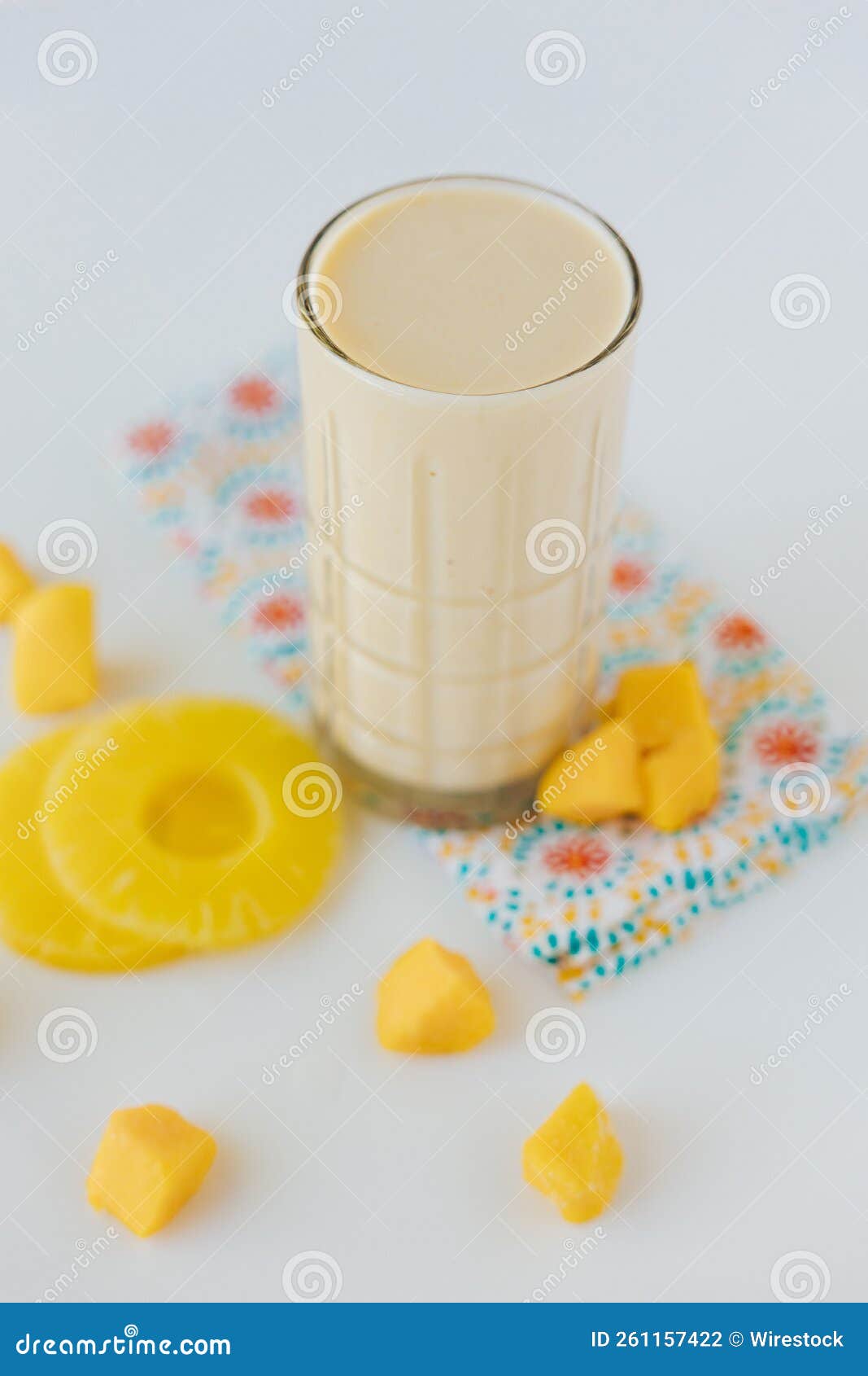 Vertical Shot of the Pineapple Protein Shake Stock Photo - Image of ...