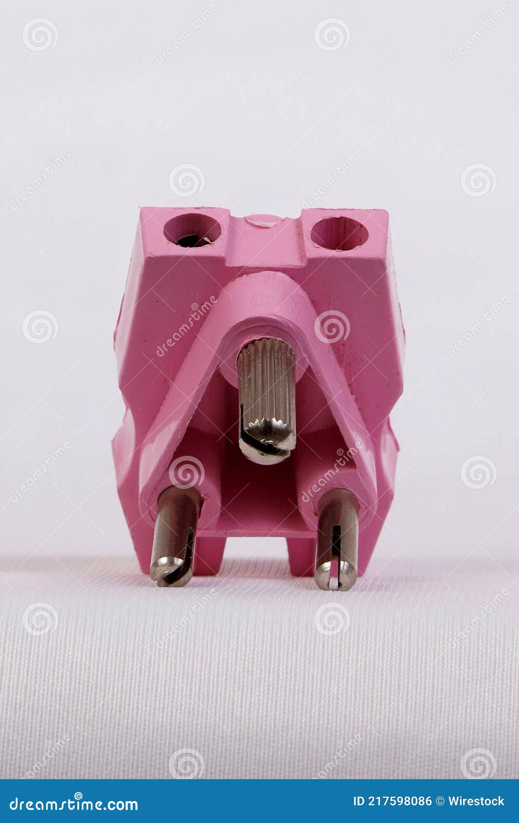 Vertical Shot of Pink Plug Universal Socket Adapter Stock Photo - Image ...