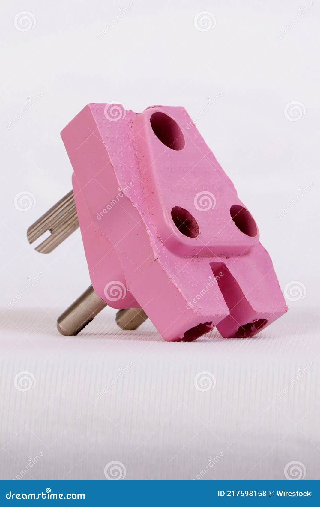 Vertical Shot of Pink Plug Universal Socket Adapter Stock Photo - Image ...