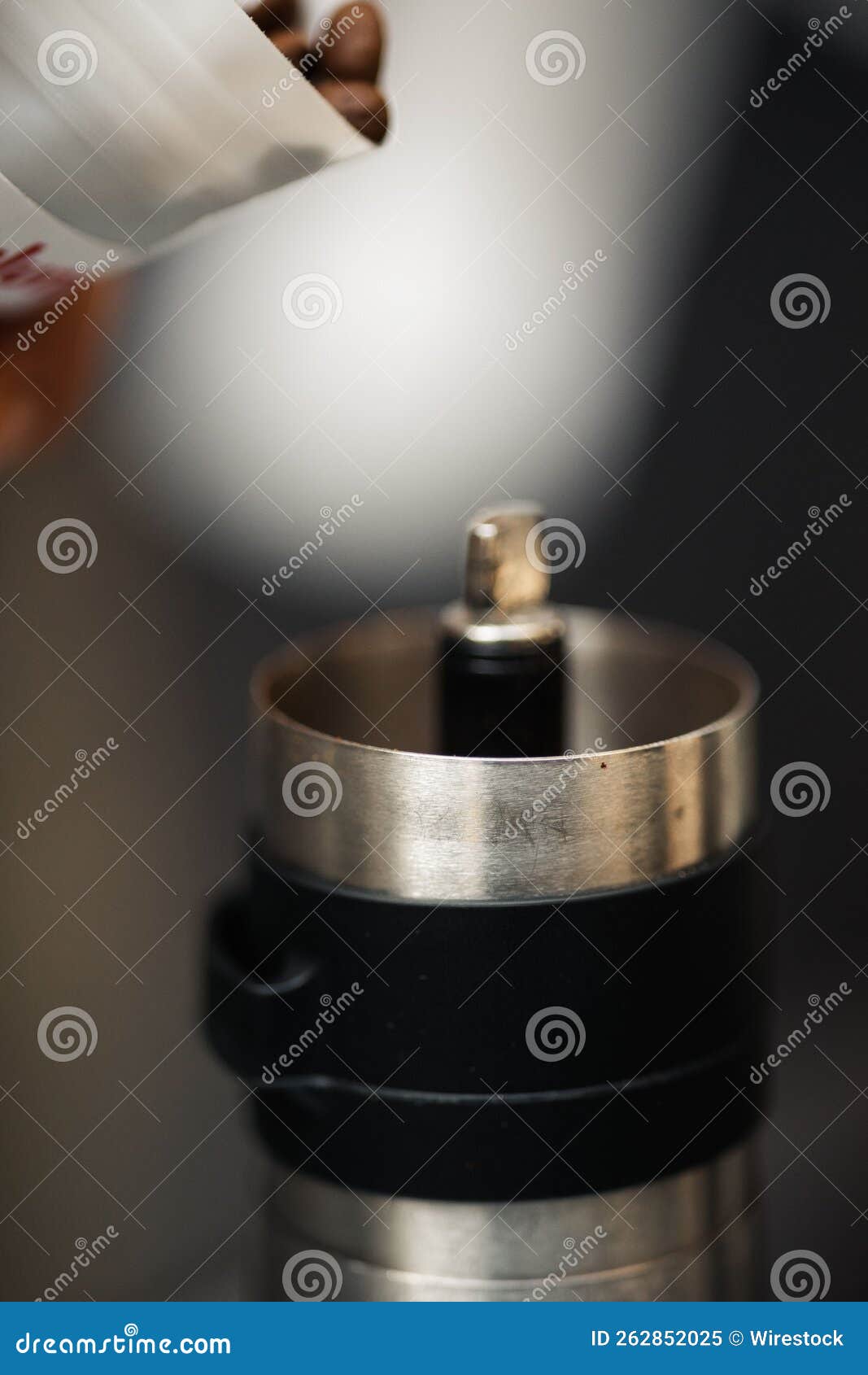 Vertical Shot of a Process of Making an Expresso Coffee with an ...