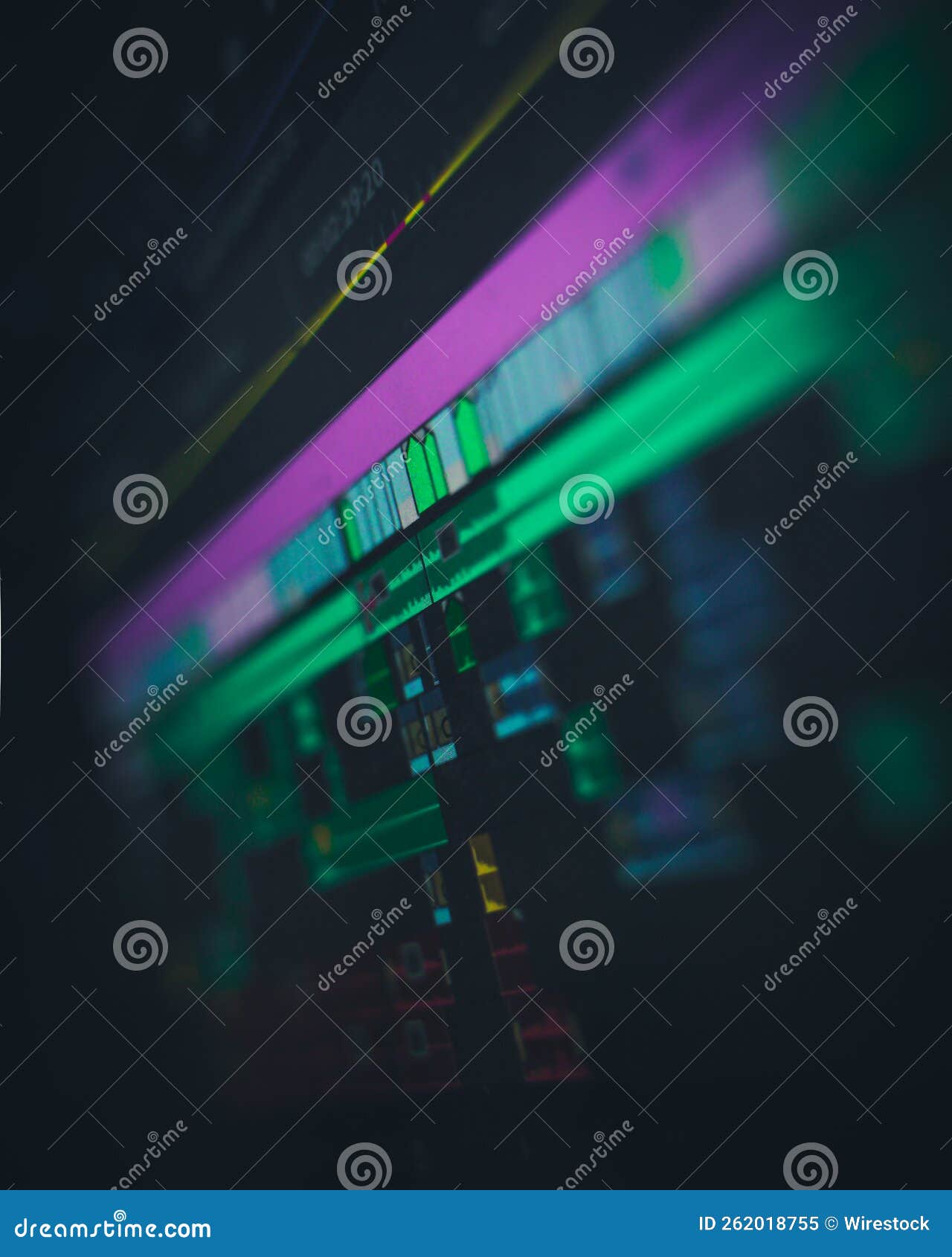 Vertical Shot of a Professional Video Editing Timeline Stock Image ...
