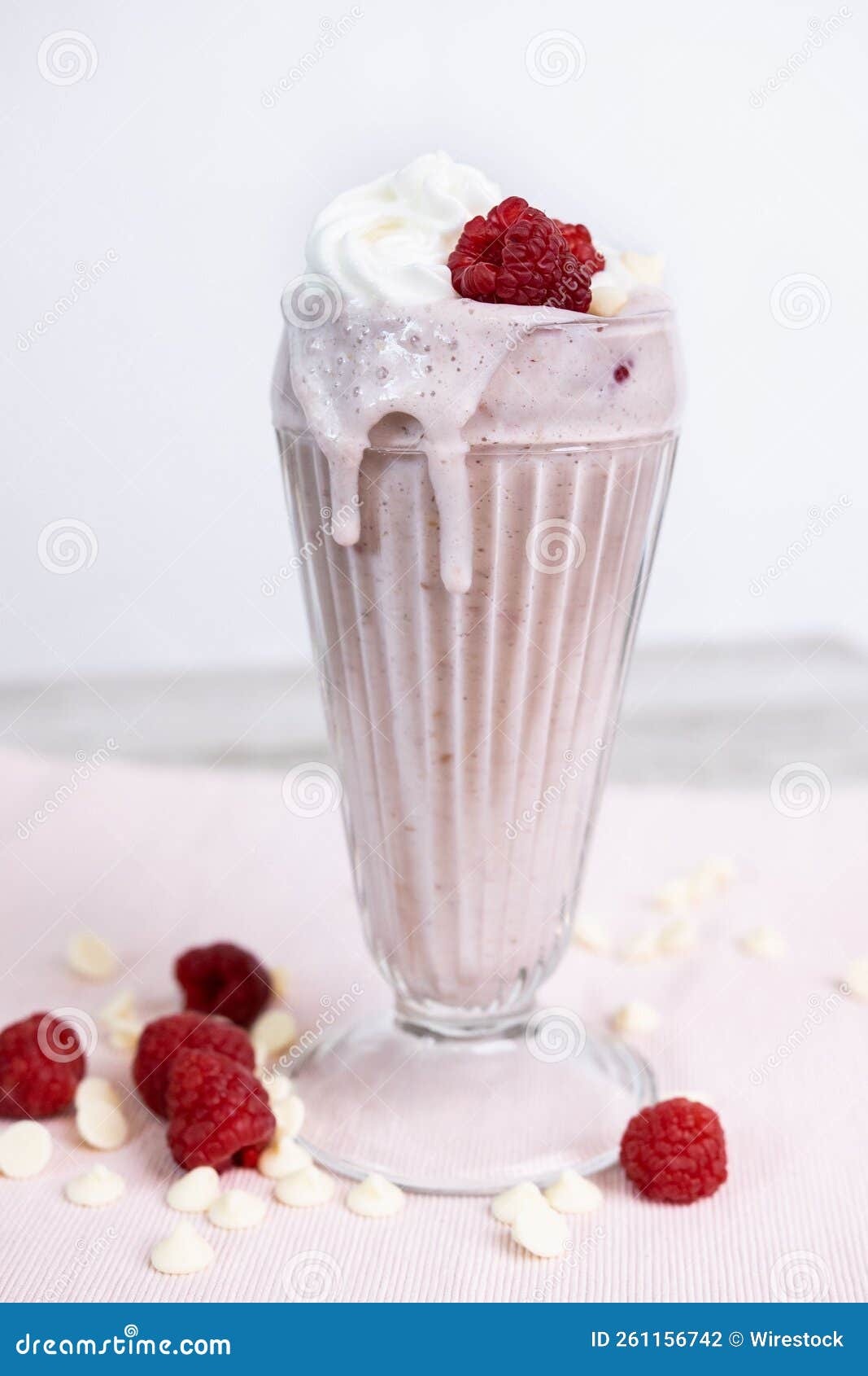 Vertical Shot of a Raspberry Milkshake Stock Photo - Image of ...
