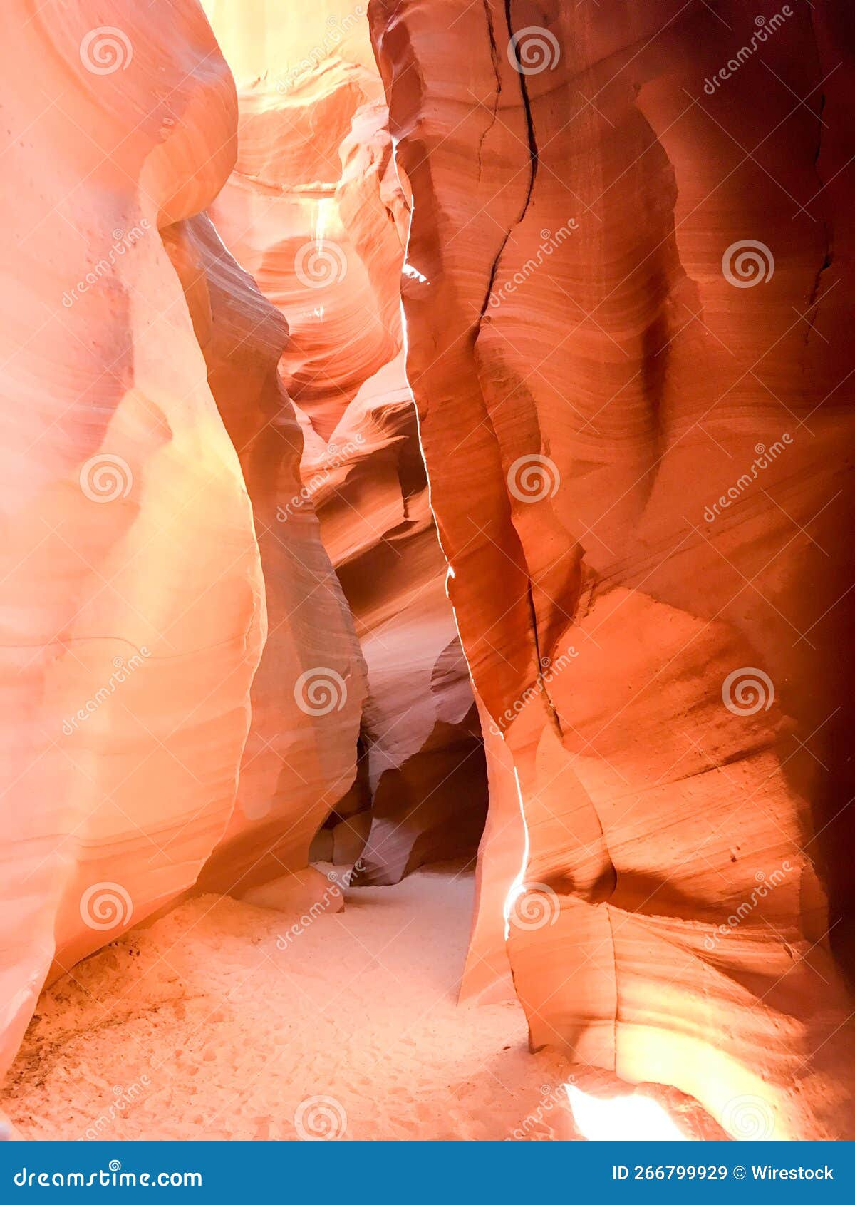 Vertical Shot of a Red Cave Illuminated by Bright Sunlight Stock Image ...