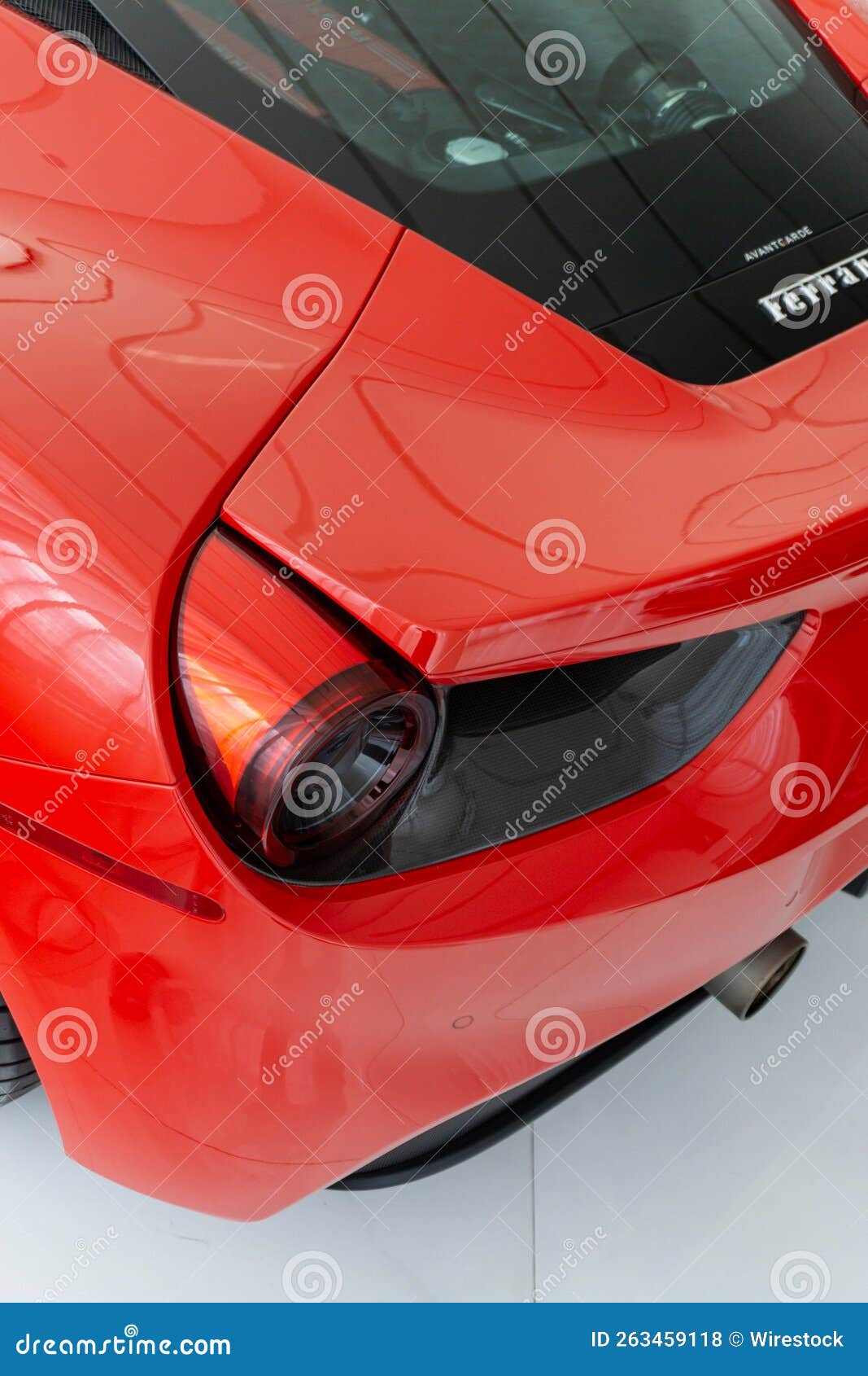 Vertical Shot of a Red Ferrari 488 GTB Super Car Editorial Stock Photo ...