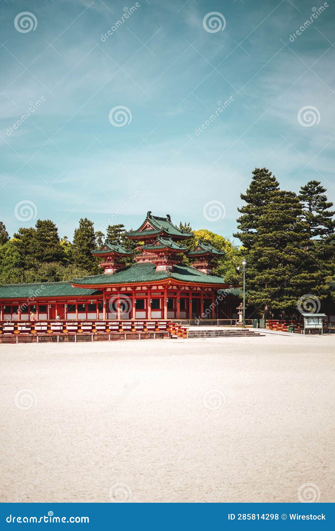 Vertical Shot of a Red Historic Shrine in Japan Stock Photo - Image of ...