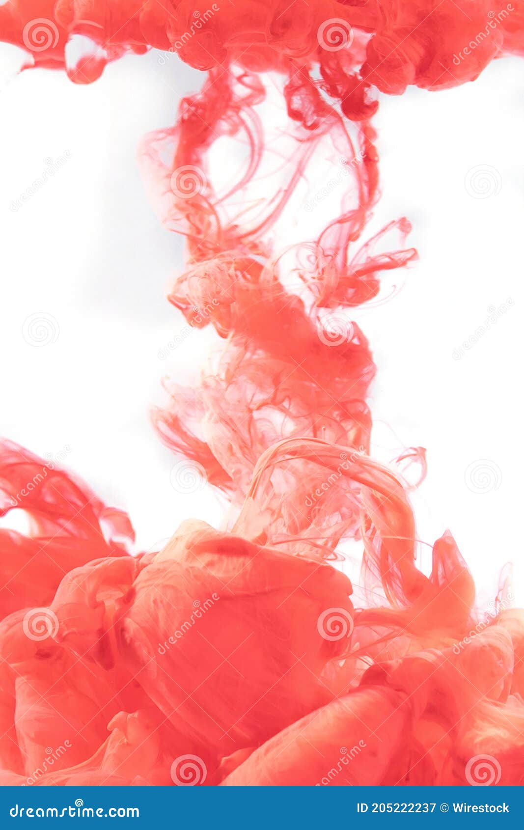 Vertical Shot of Red Ink in the Water Stock Image - Image of bright ...
