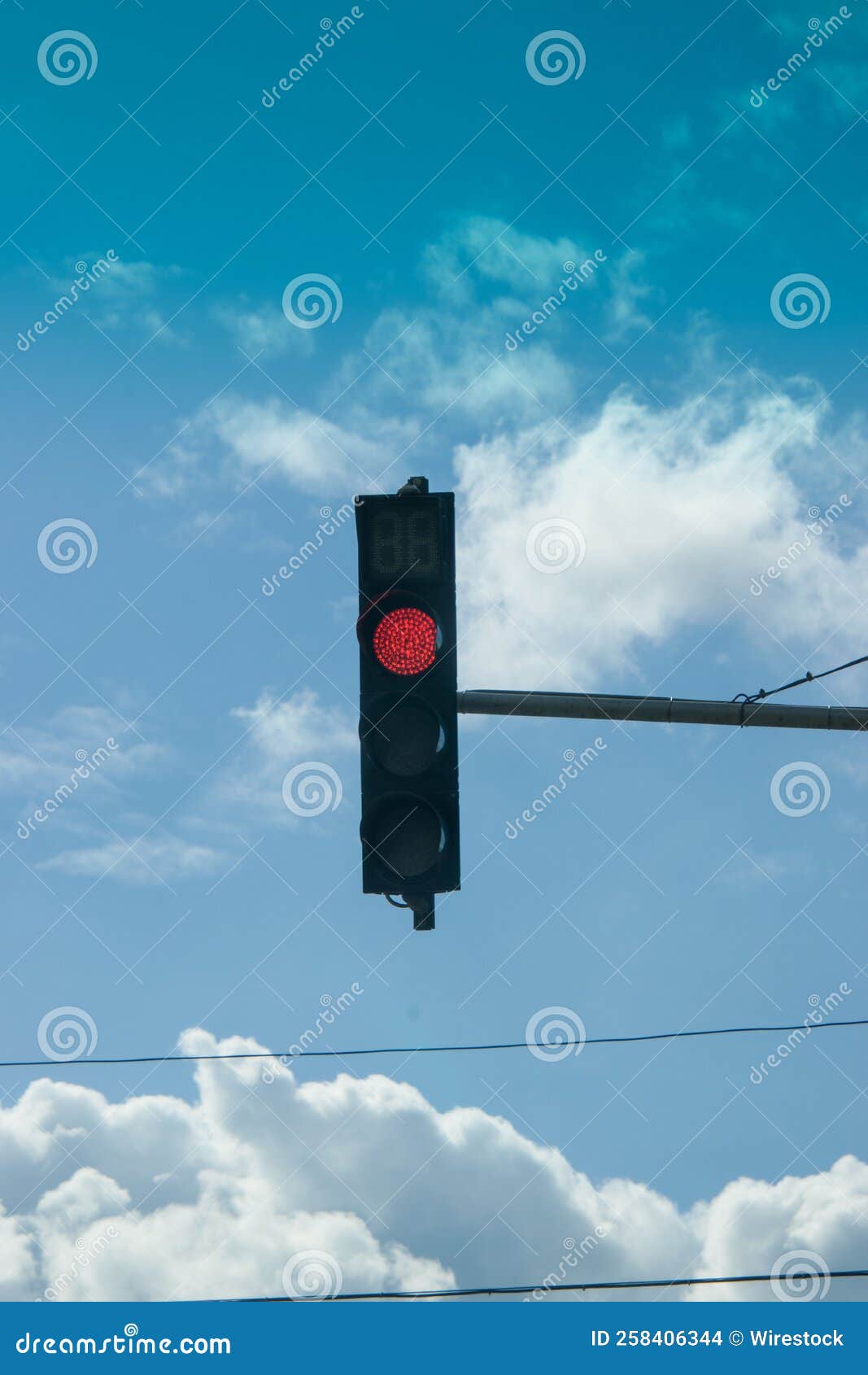 Vertical Shot of the Red Traffic Light Stock Photo - Image of stop ...