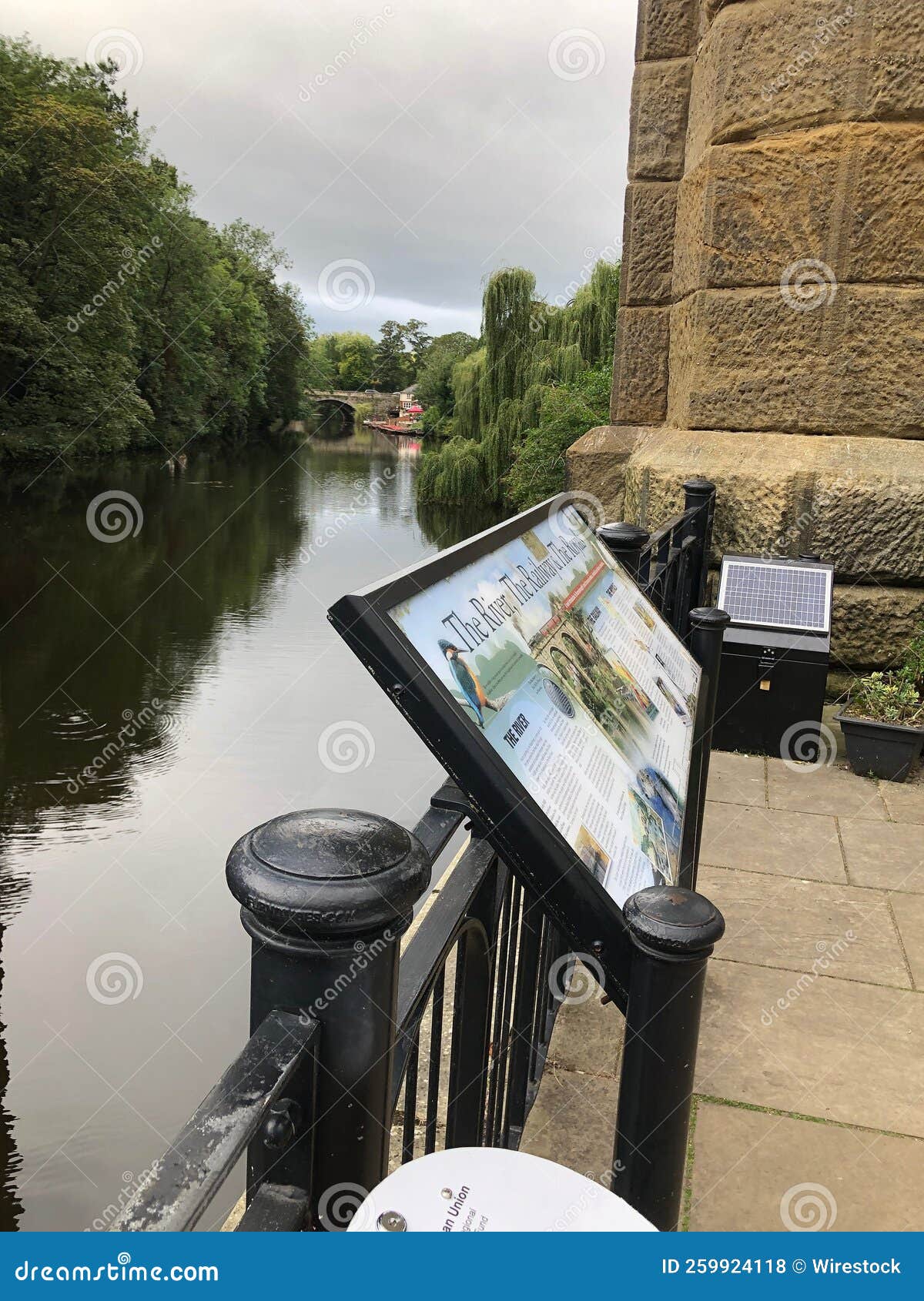 Vertical Shot of the River Ariel Surrounded by Trees and Historic ...