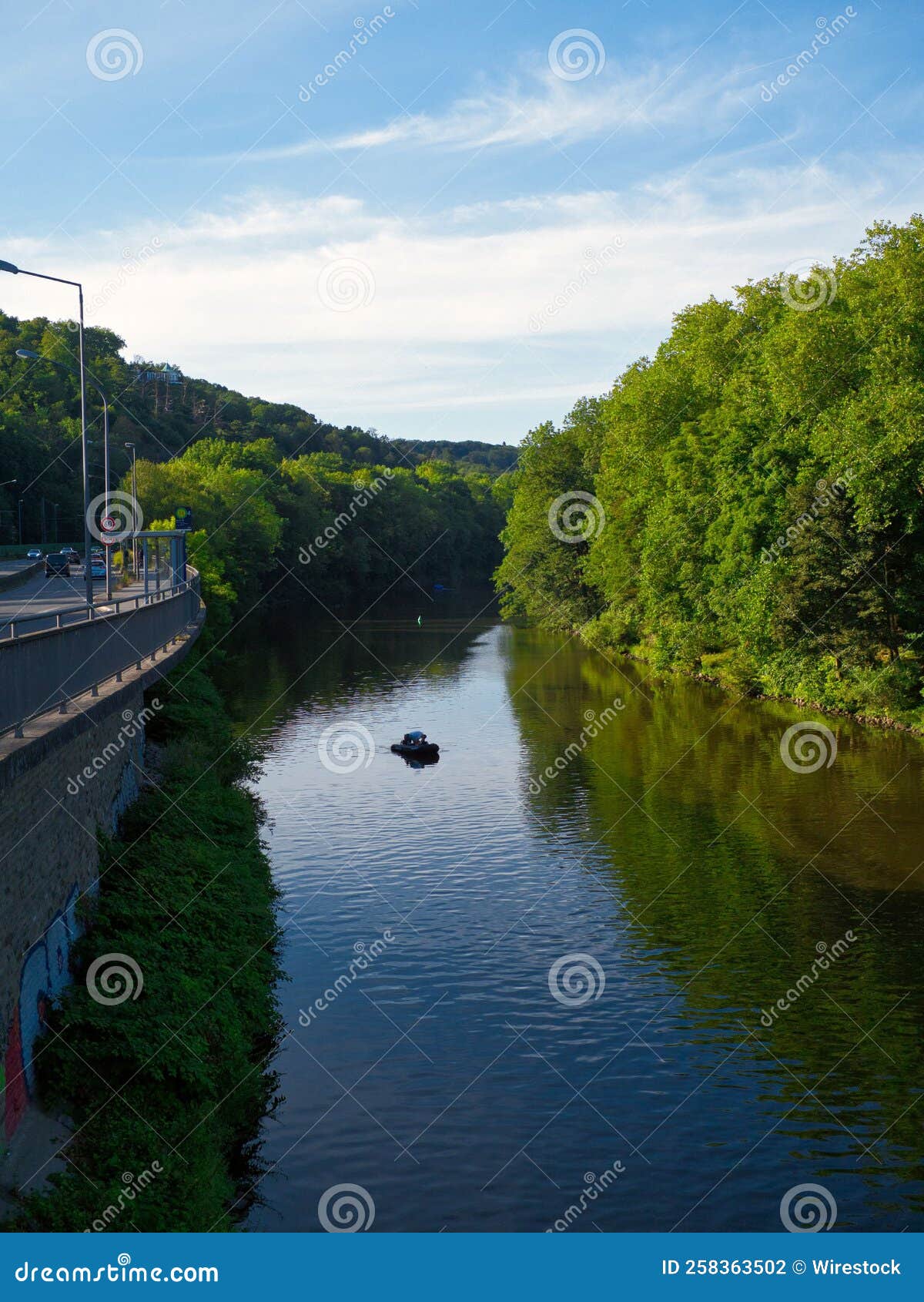 Vertical Shot of a River in Essen Werden, Germany Stock Photo - Image ...