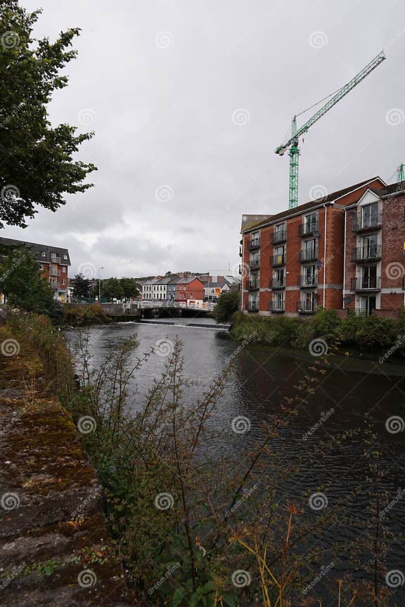 Vertical Shot of Riverside Buildings Under Construction Stock Image ...