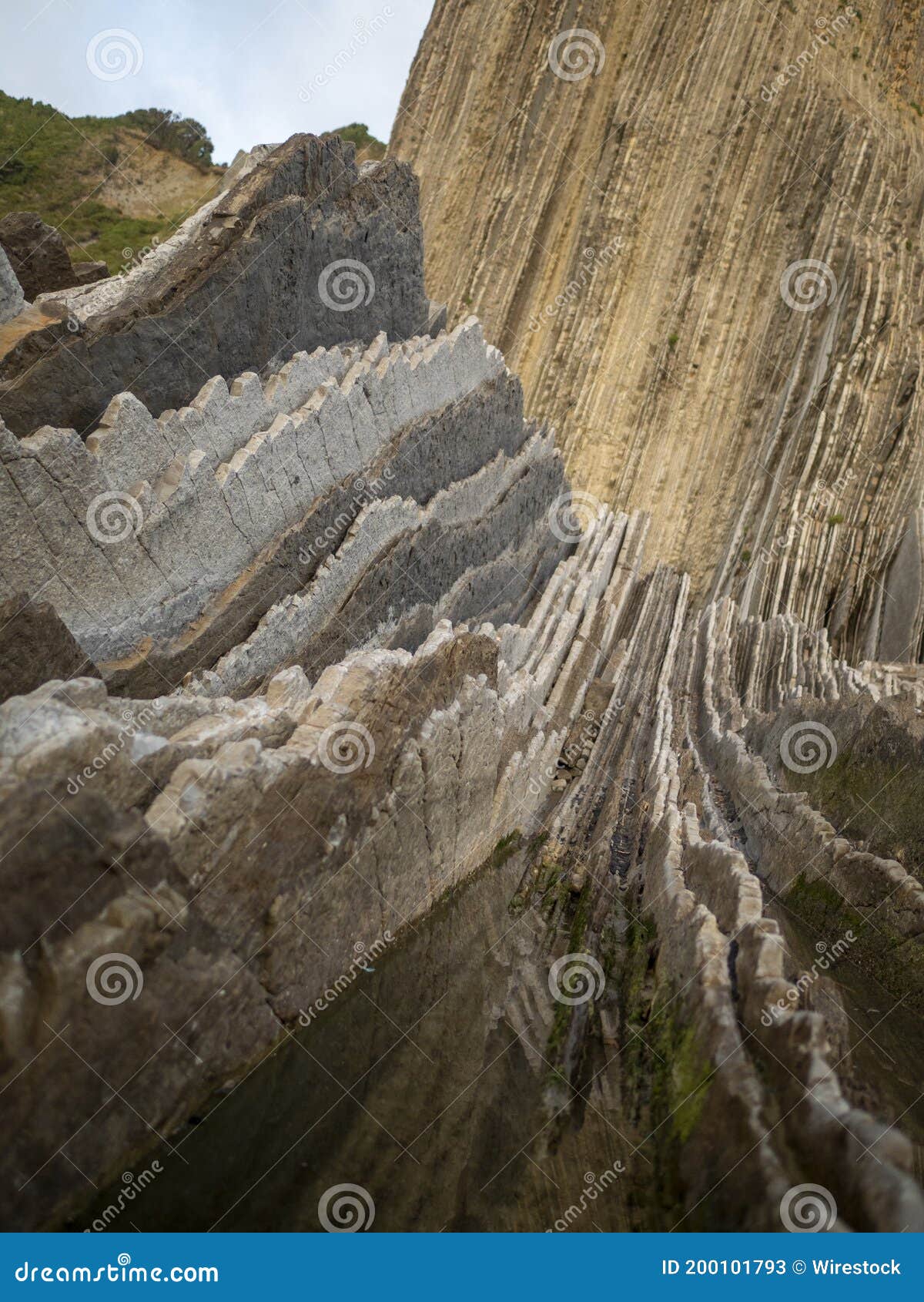 Vertical Shot of Rock Formations and Cliffs on a Beach at Daytime Stock ...
