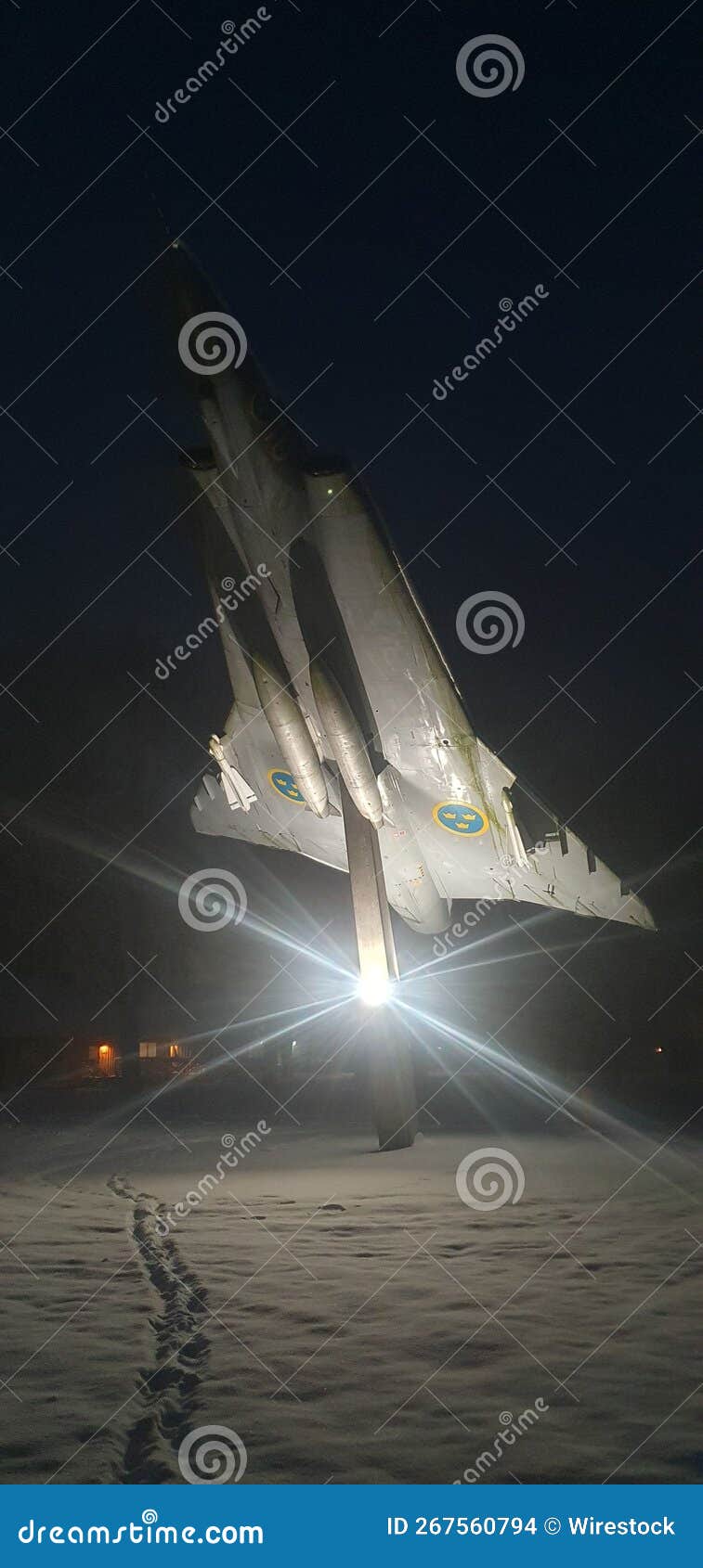 Vertical Shot of a Rocket Flying in the Air at Night Stock Photo ...
