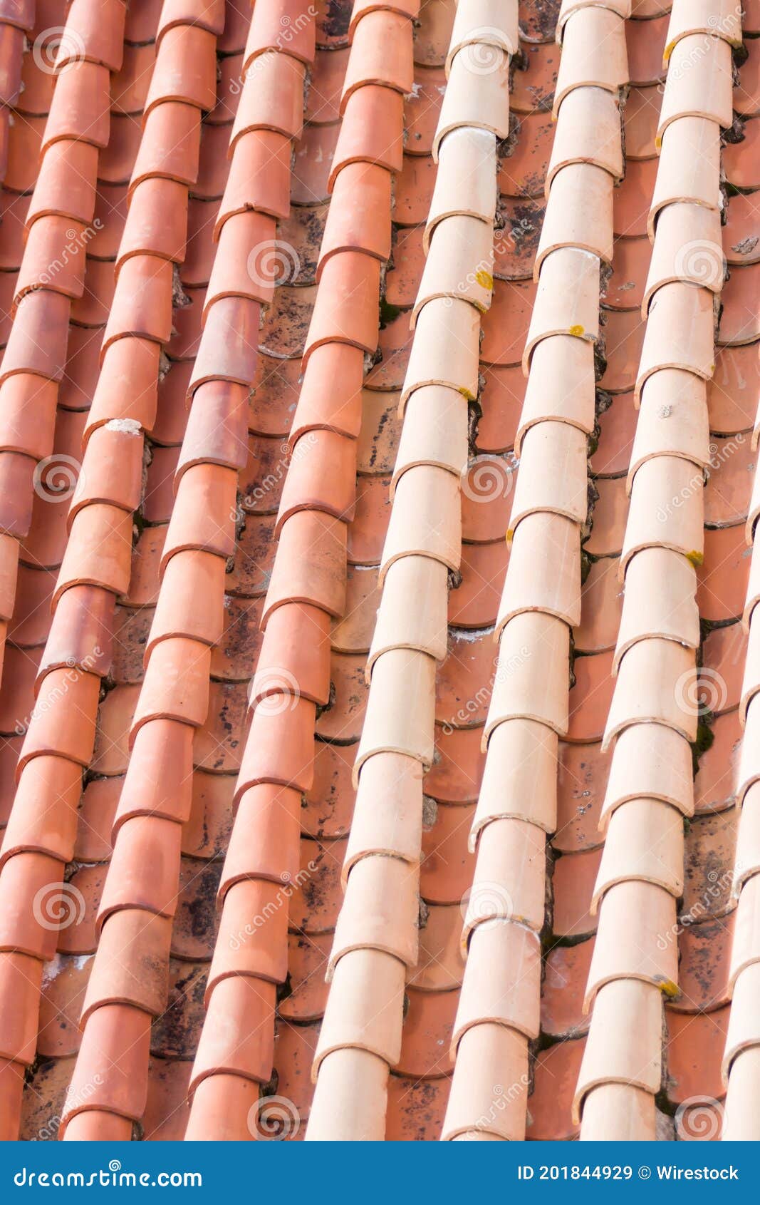 Vertical Shot of a Roof Tile Pattern Stock Image - Image of brown ...