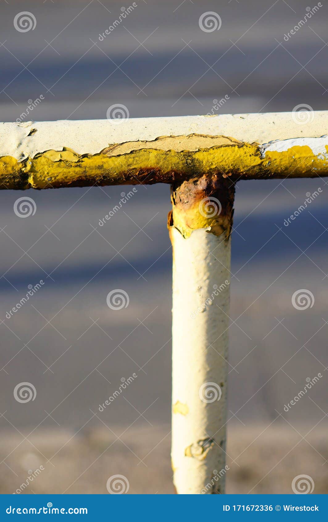 Vertical Shot of a Rusted Metal Railing Stock Photo - Image of bridge ...
