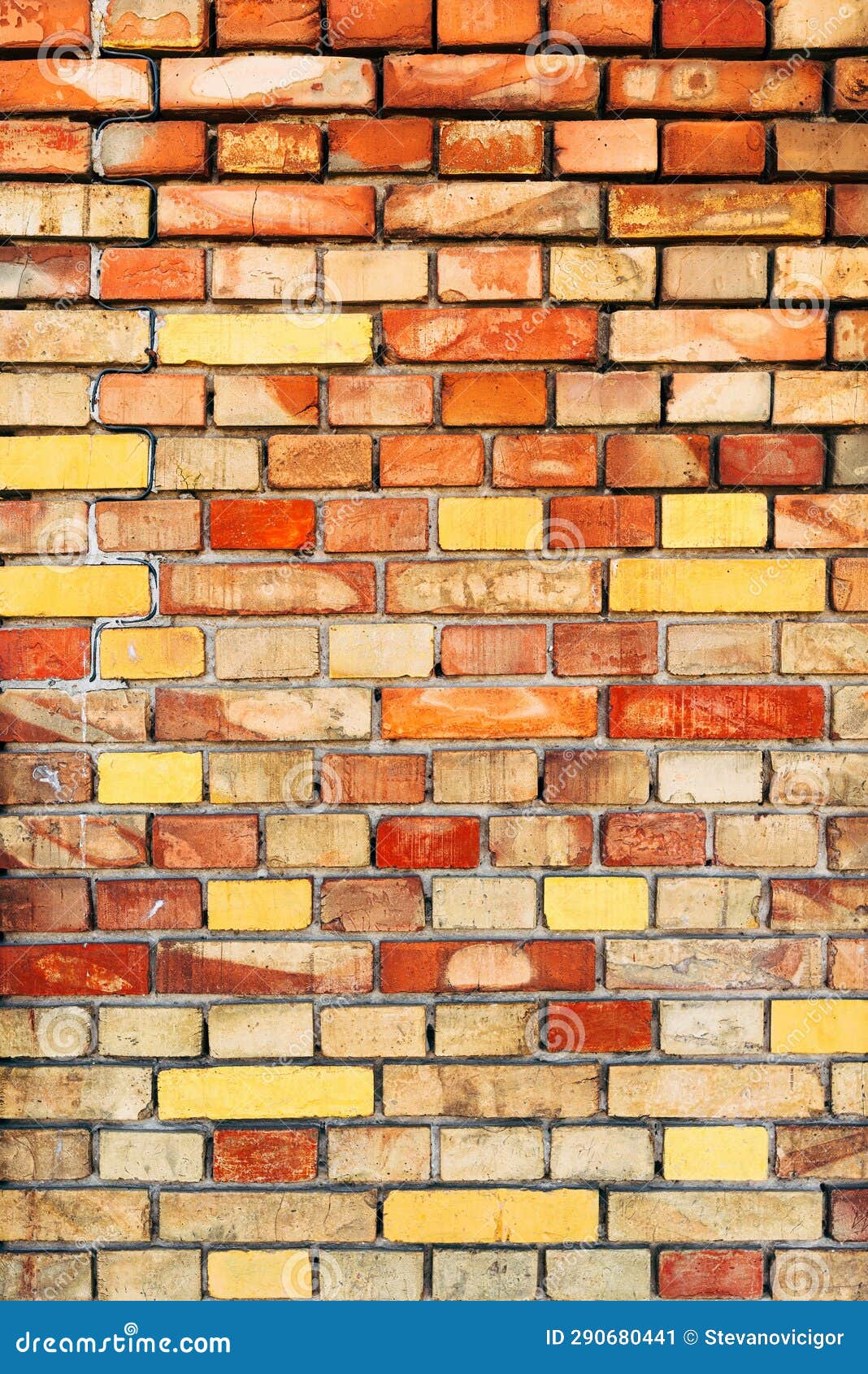 Vertical Shot of Rustic Brick Wall Stock Image - Image of vertical ...