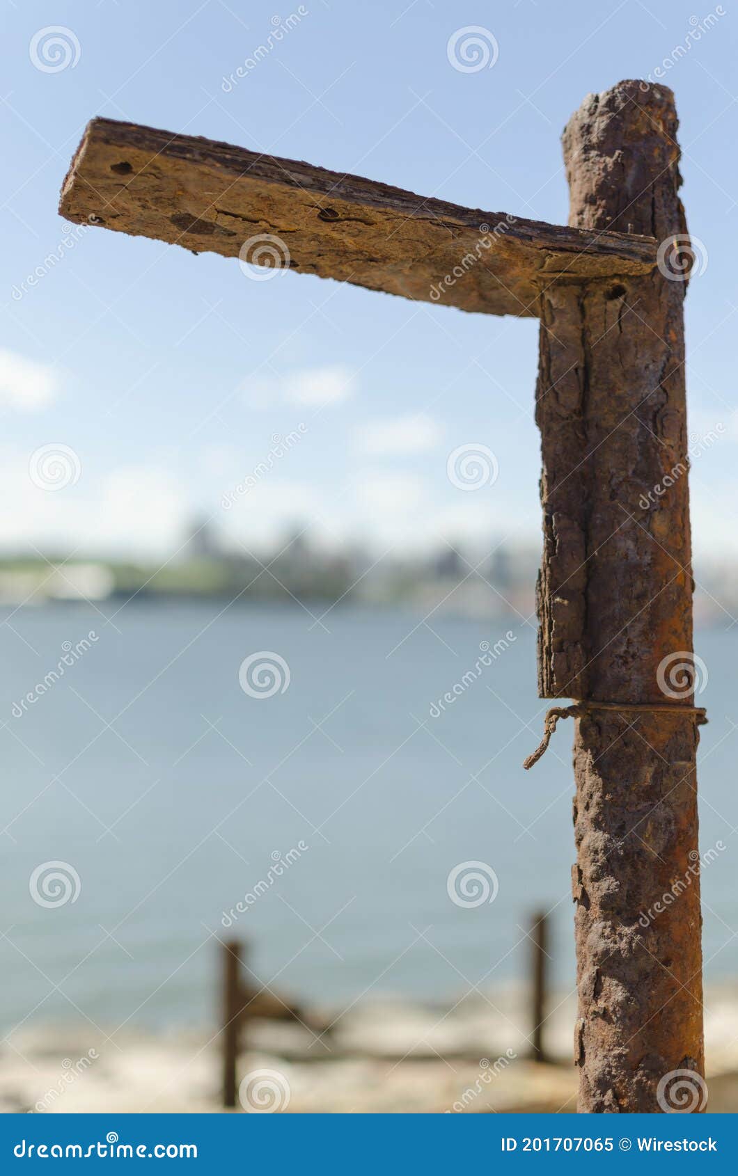 Vertical Shot of Rusty Metal in Maritime Port Stock Image - Image of ...