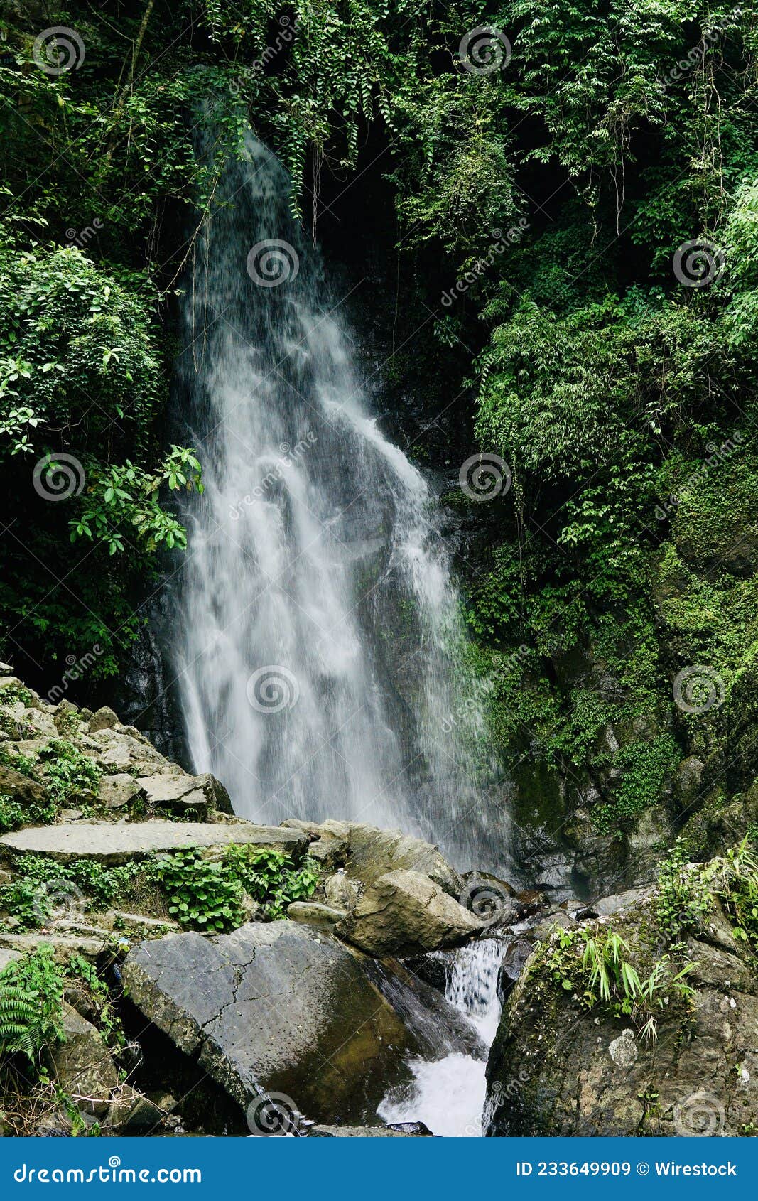 Vertical Shot of the Sadu Chiru Waterfall in Manipur, India Stock Image ...