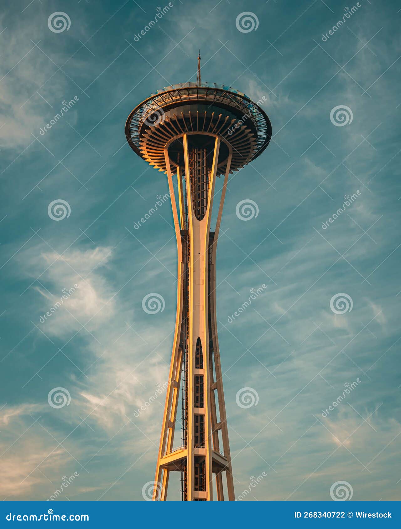 Vertical Shot of the Seattle Space Needle Editorial Photography - Image ...