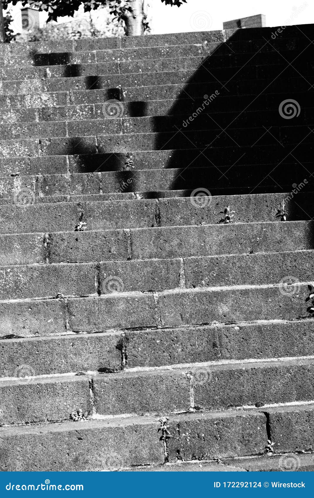 Vertical Shot of a Shadow on the Stairs Stock Photo - Image of rock ...