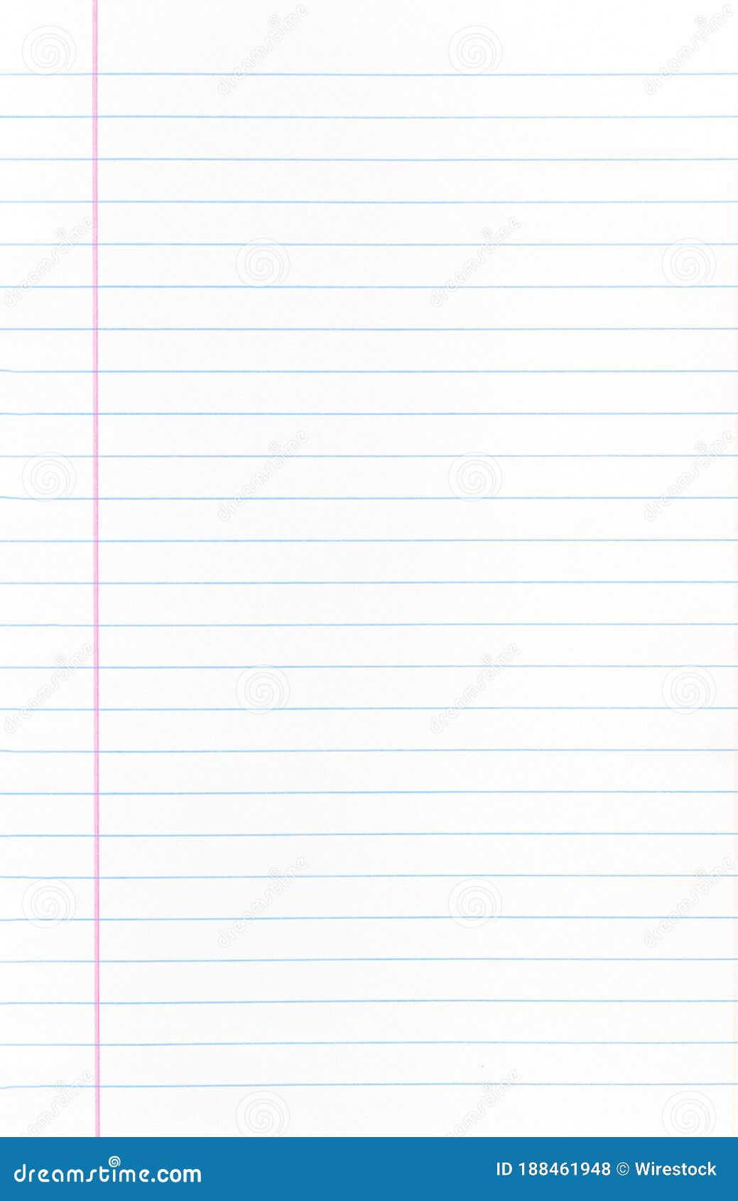 Vertical Shot of a Sheet of a Lined Paper Under the Lights Stock Photo ...