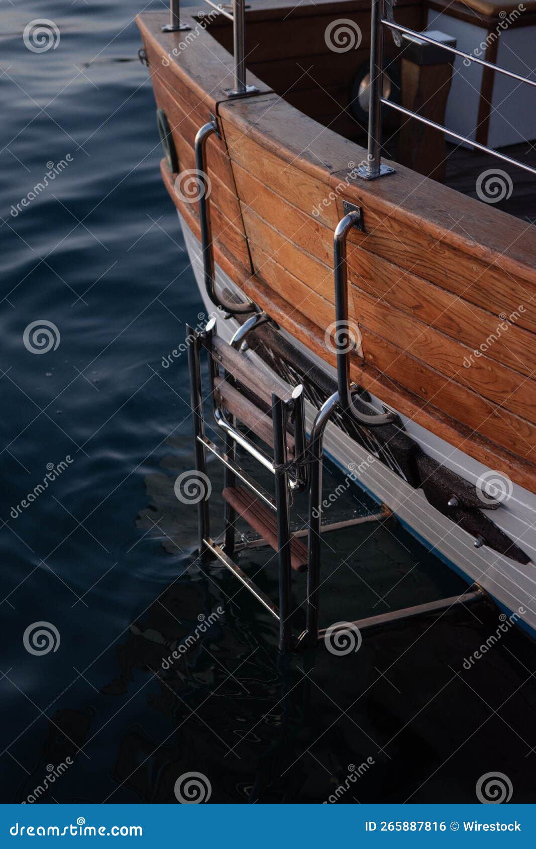 Vertical Shot of the Ship-side Accommodation Ladder Stock Photo - Image ...