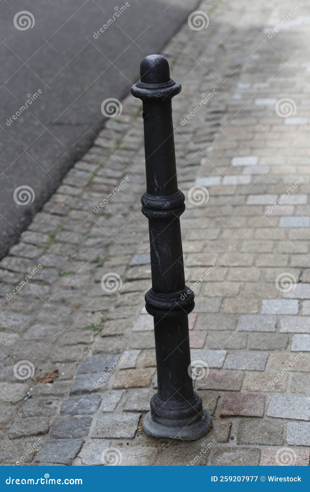 Vertical Shot of a Sidewalk Fencing Post Stock Image - Image of column ...