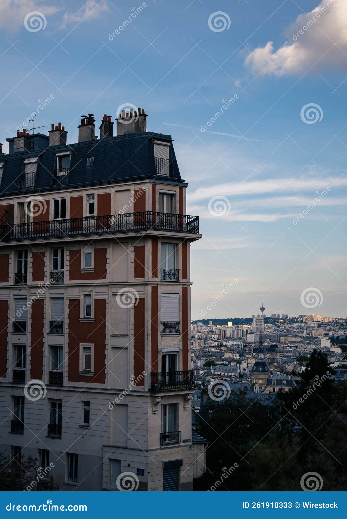Vertical Shot of the Sinking House in the Montmartre Area of Paris ... Vertical Shot of the Sinking House in the Montmartre Area of Paris ...