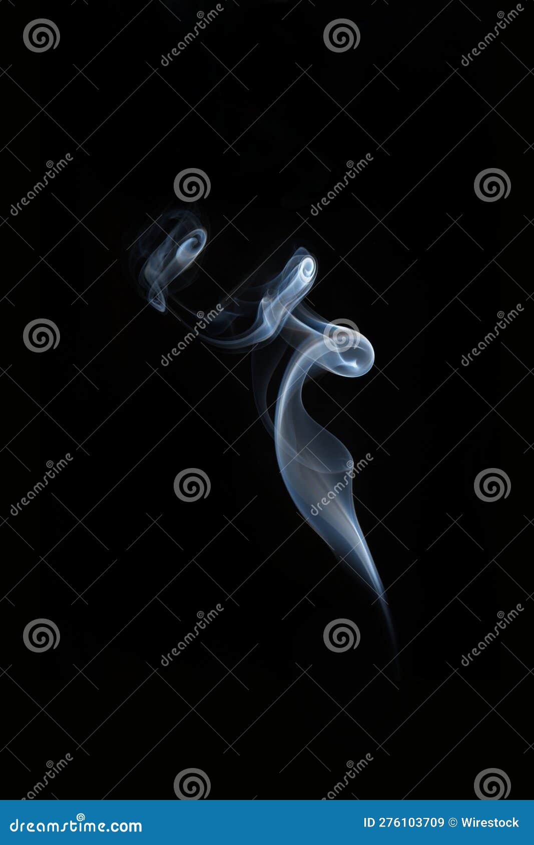 Vertical Shot of Smoke Rises Against a Black Background Stock Image ...