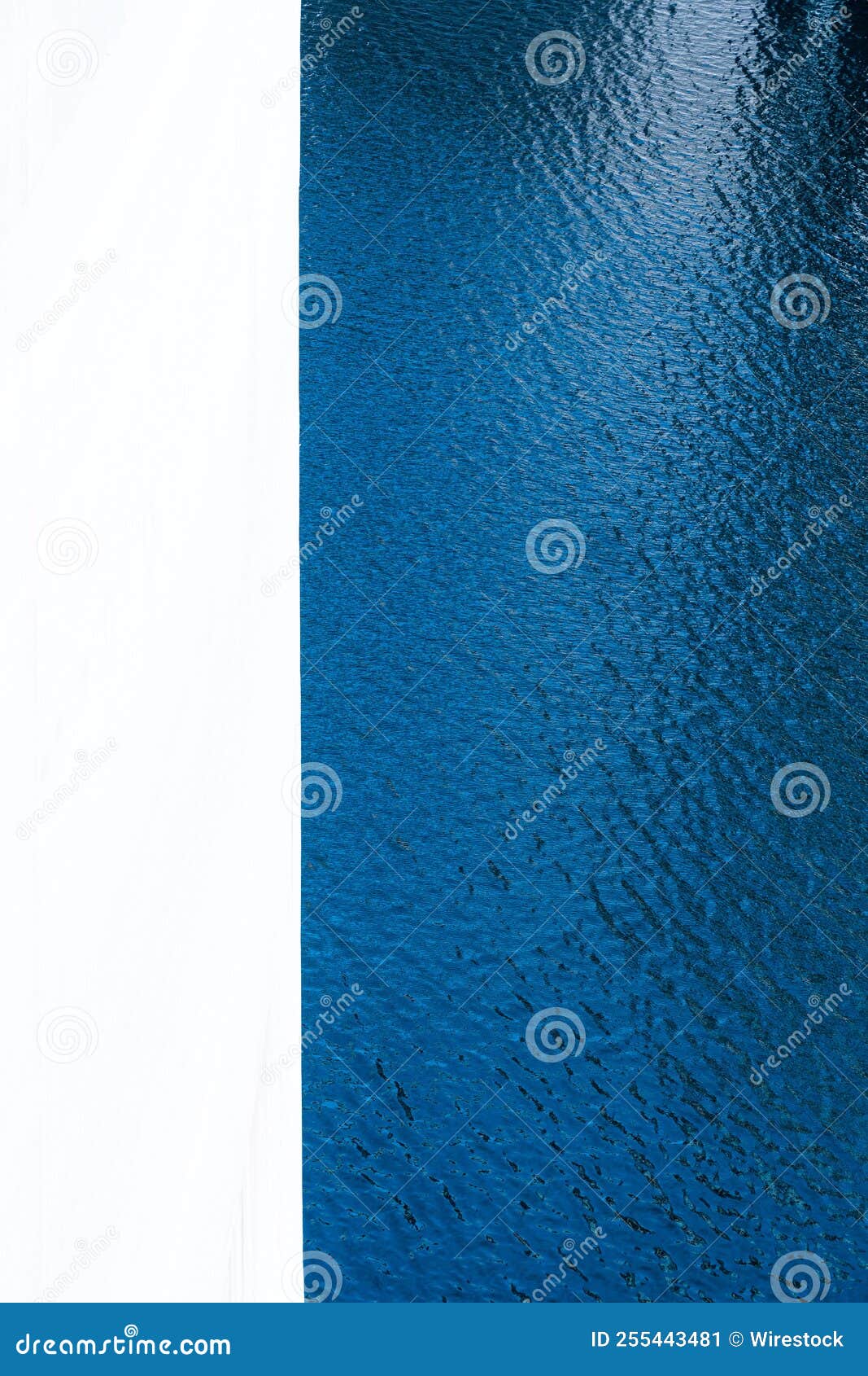 Vertical Shot of Smooth Blue Water Surface. Stock Image - Image of ...