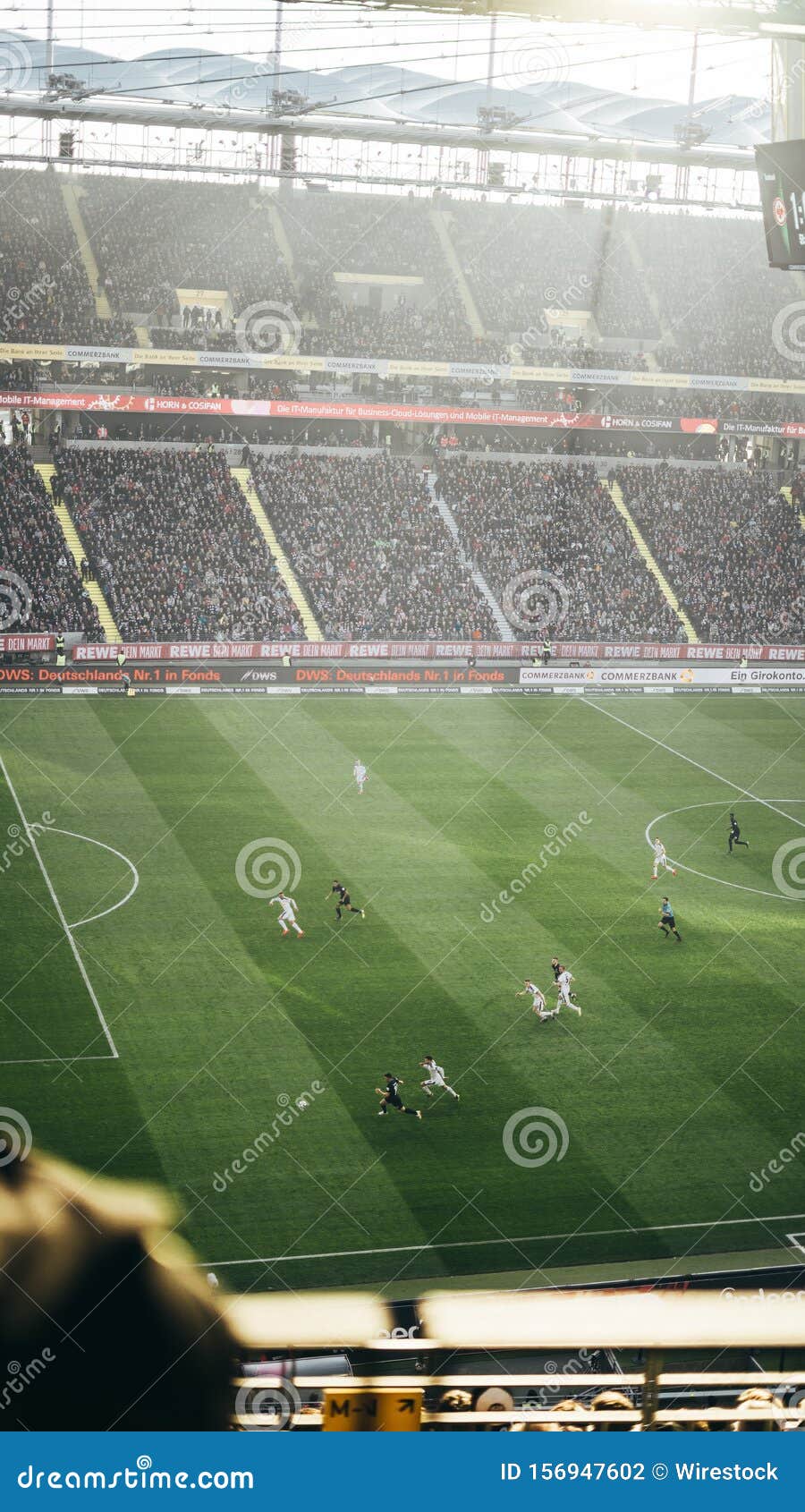 Vertical Shot of Soccer Players in a Soccer Grass Field Editorial ...
