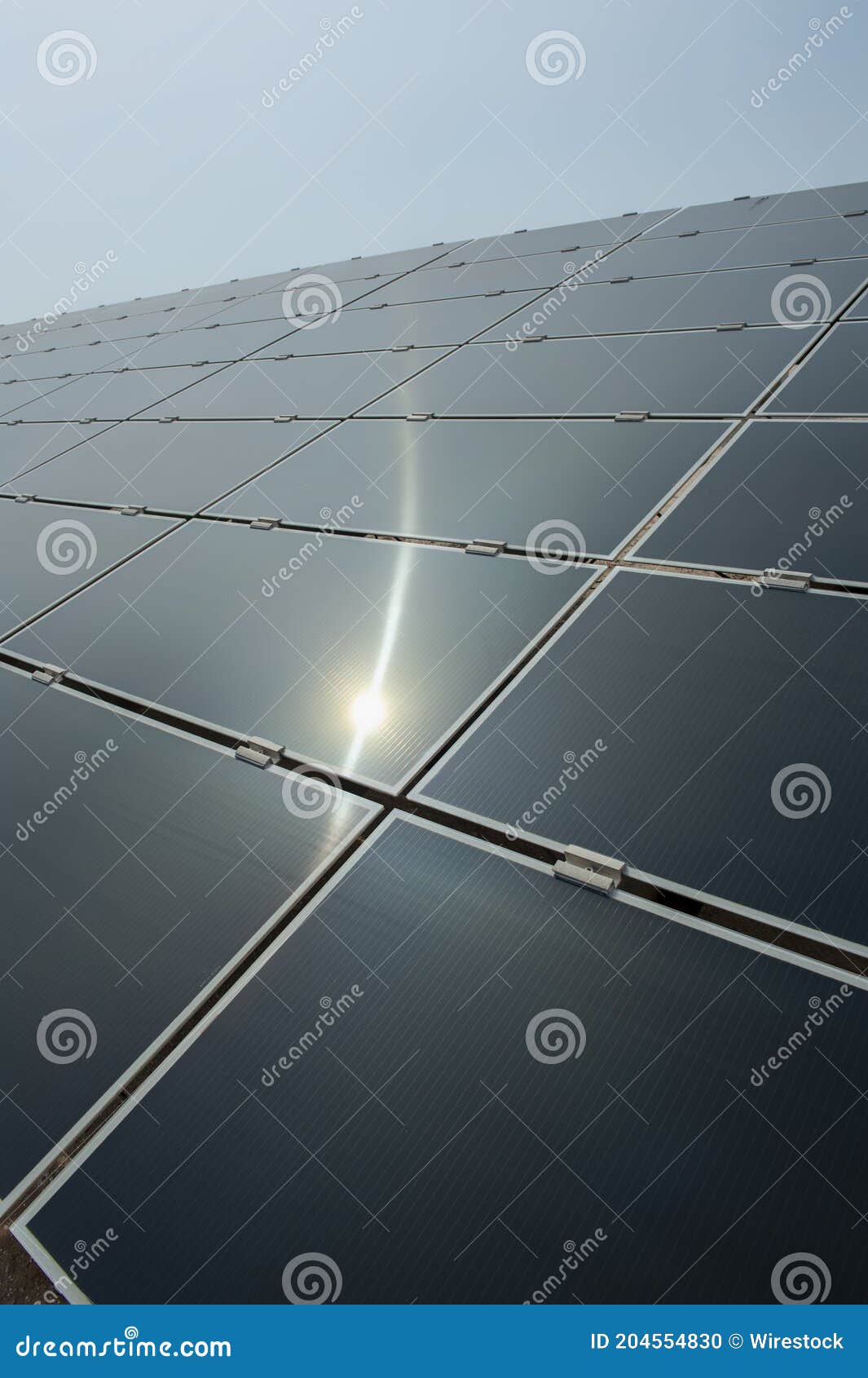 Vertical Shot of Solar Panels Stock Photo - Image of generation ...