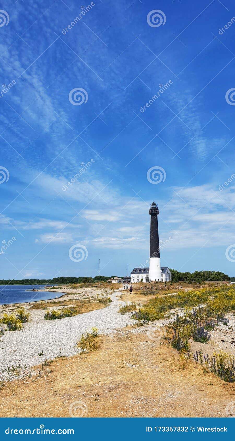 Vertical Shot of a Sorve Lighthouse Saare Estonia Stock Photo - Image ...
