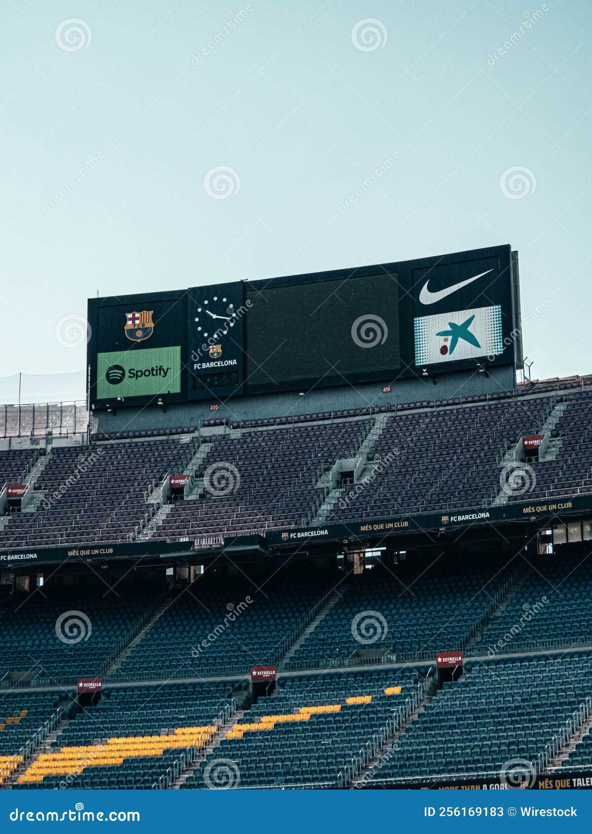 Vertical Shot of a Stadium in Barcelona. Spain Editorial Stock Photo ...