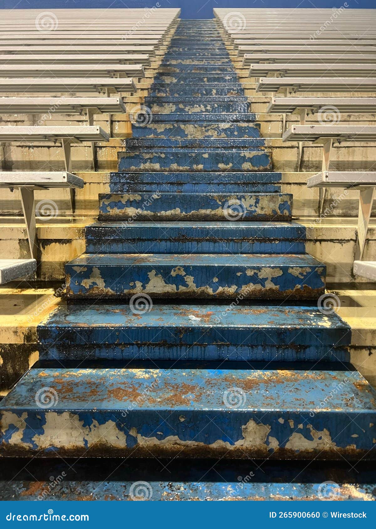Vertical Shot of the Staircase and Empty Seats at Foley Stadium ... Vertical Shot of the Staircase and Empty Seats at Foley Stadium ...