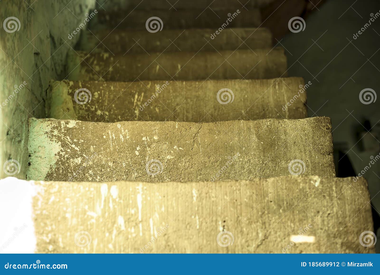 Vertical Shot of Stairs Going Downwards without End or Ending with Some ...