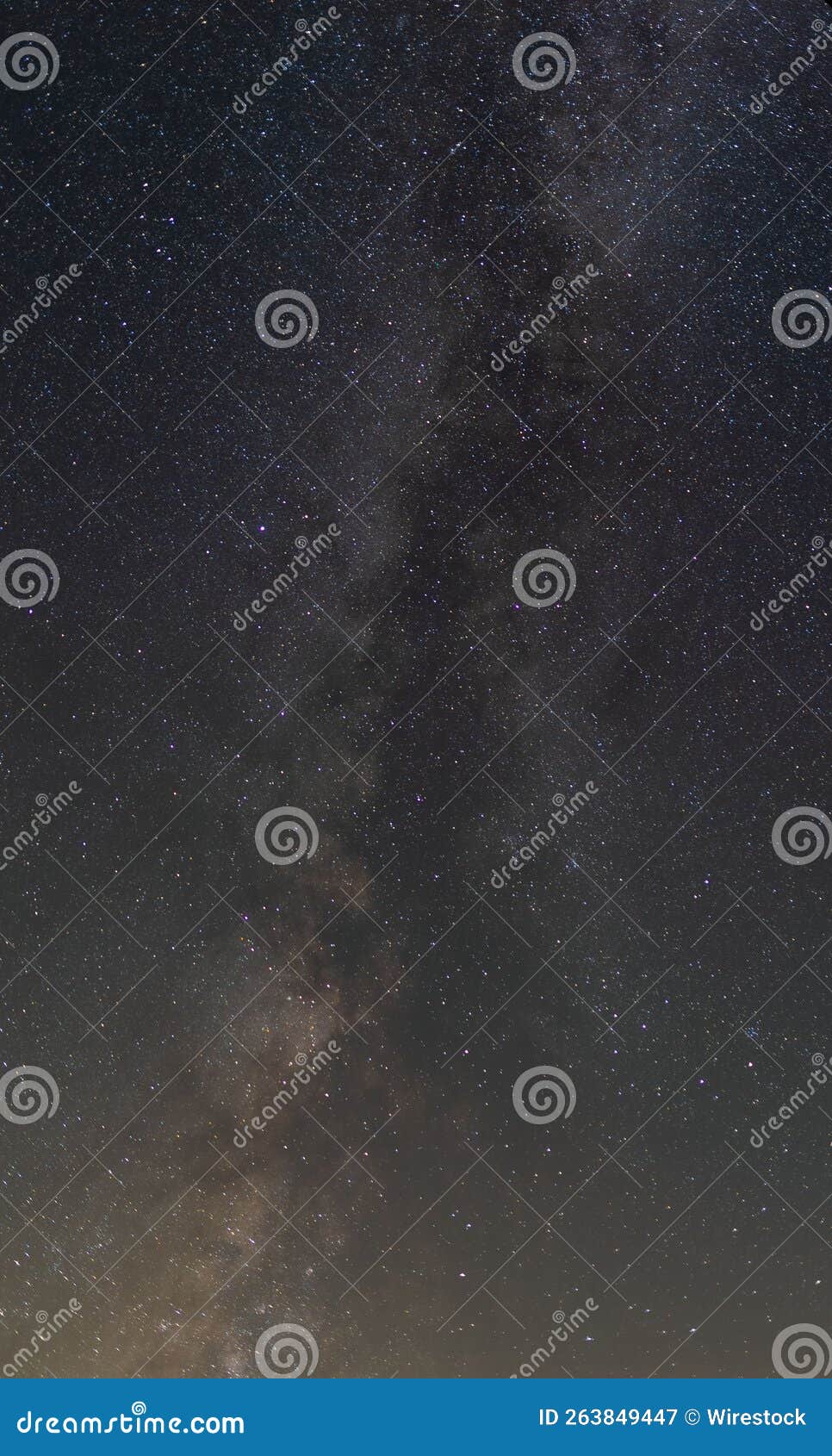 Vertical Shot of the Starry Night Stock Image - Image of galaxy ...