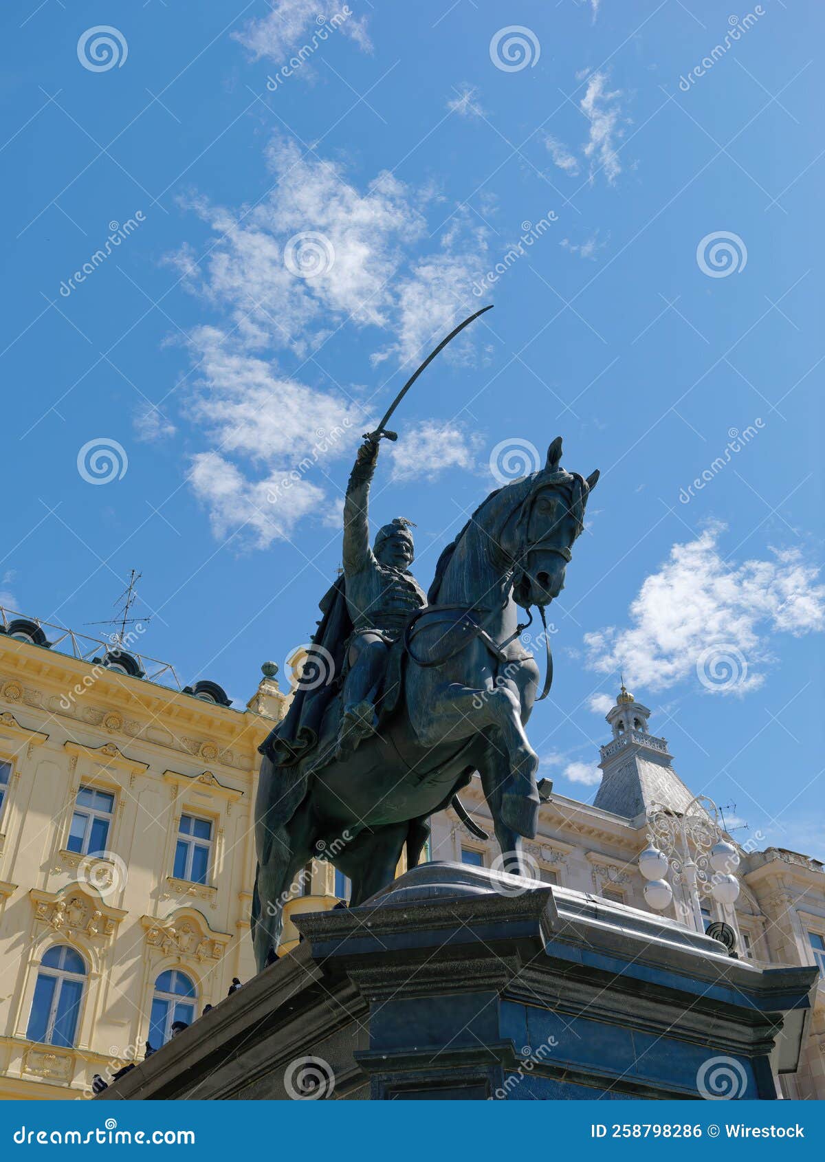 Vertical Shot of the Statue of Ban Josip Jelacic in Ban Josip Jelacic ... Vertical Shot of the Statue of Ban Josip Jelacic in Ban Josip Jelacic ...