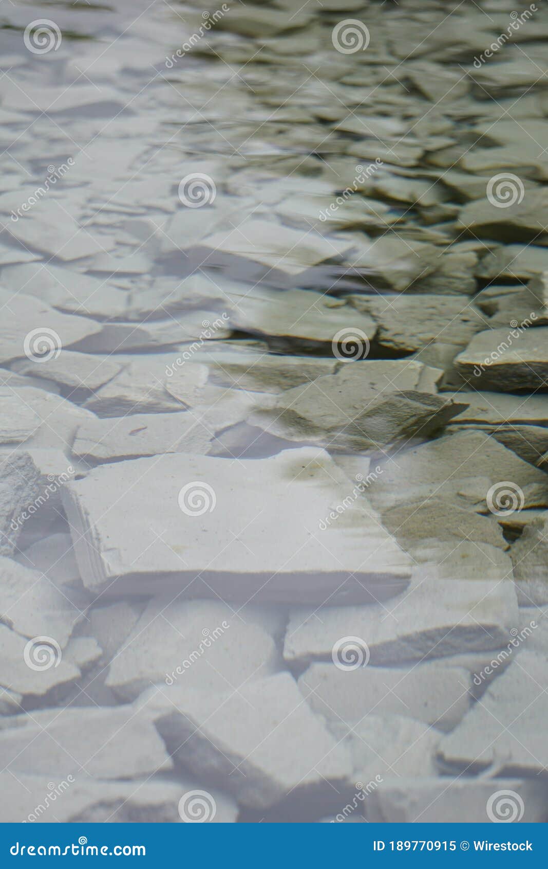 Vertical Shot of Stone Bricks Under Water Stock Image - Image of bricks ...