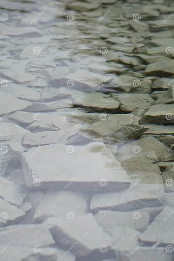 Vertical Shot of Stone Bricks Under Water Stock Image - Image of bricks ...