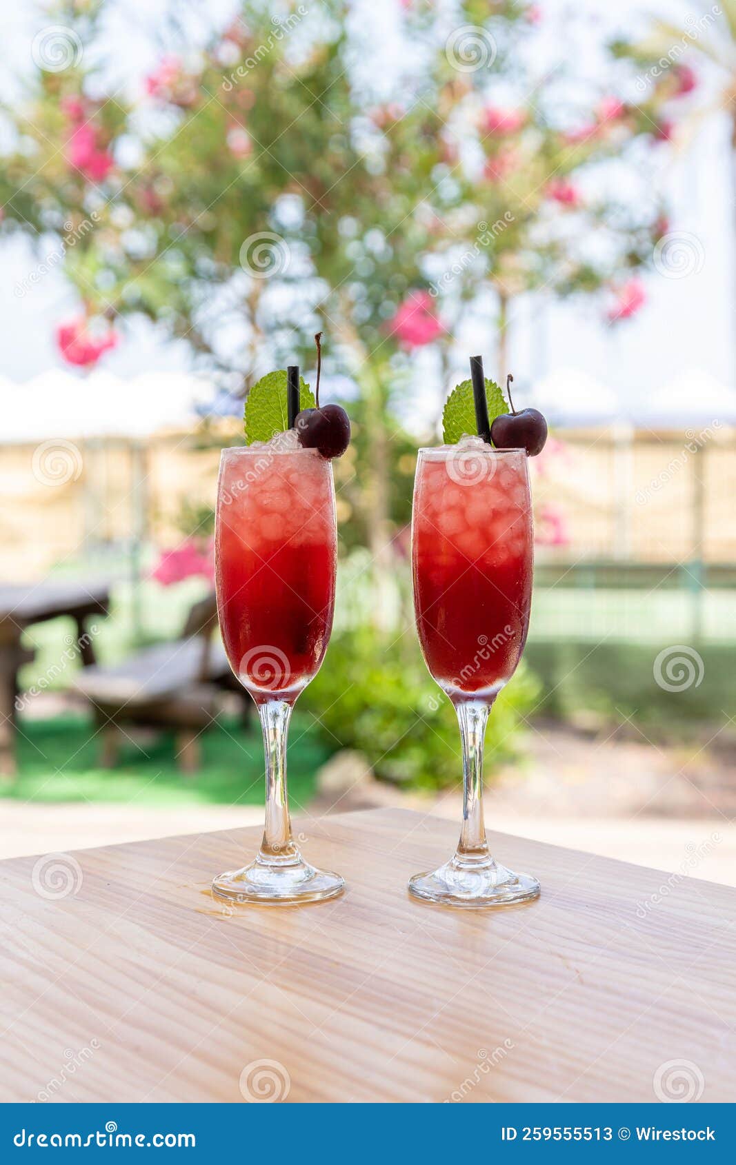 Vertical Shot of the Strawberry Bellini Cocktail Stock Image - Image of ...